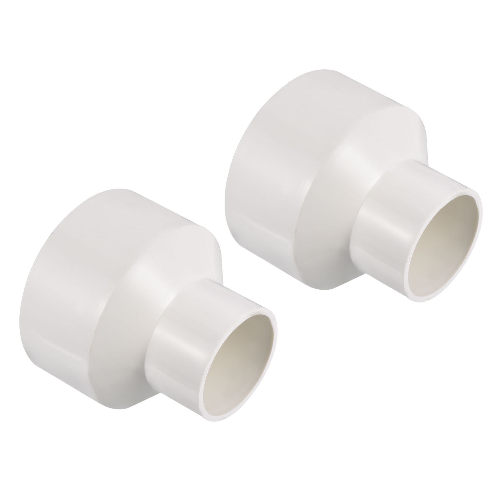 Uxcell 110x63mm PVC Reducer Pipe Fitting Straight Coupling Connector ...