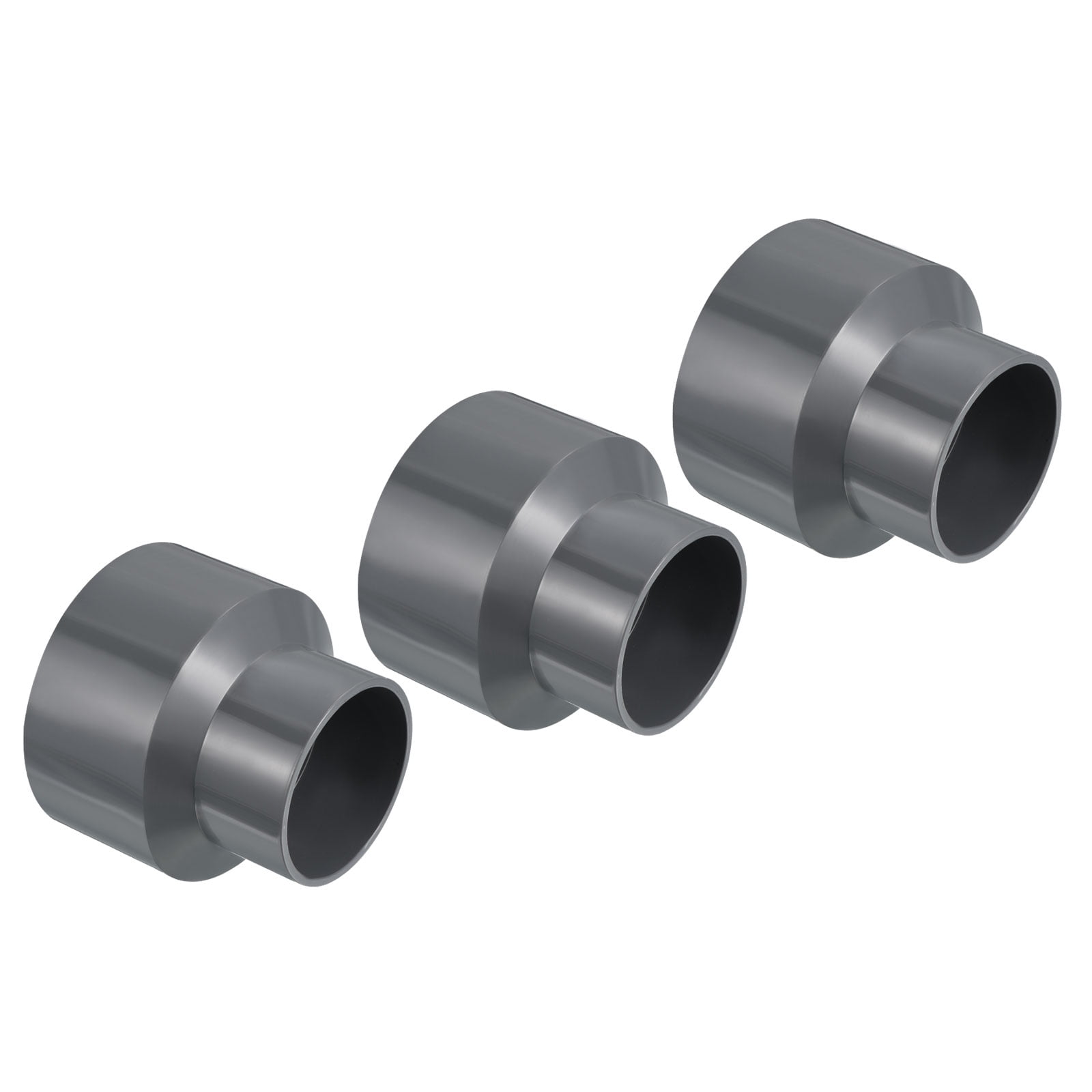 Uxcell 110x75mm PVC Reducer Pipe Fitting Straight Coupling Connector ...