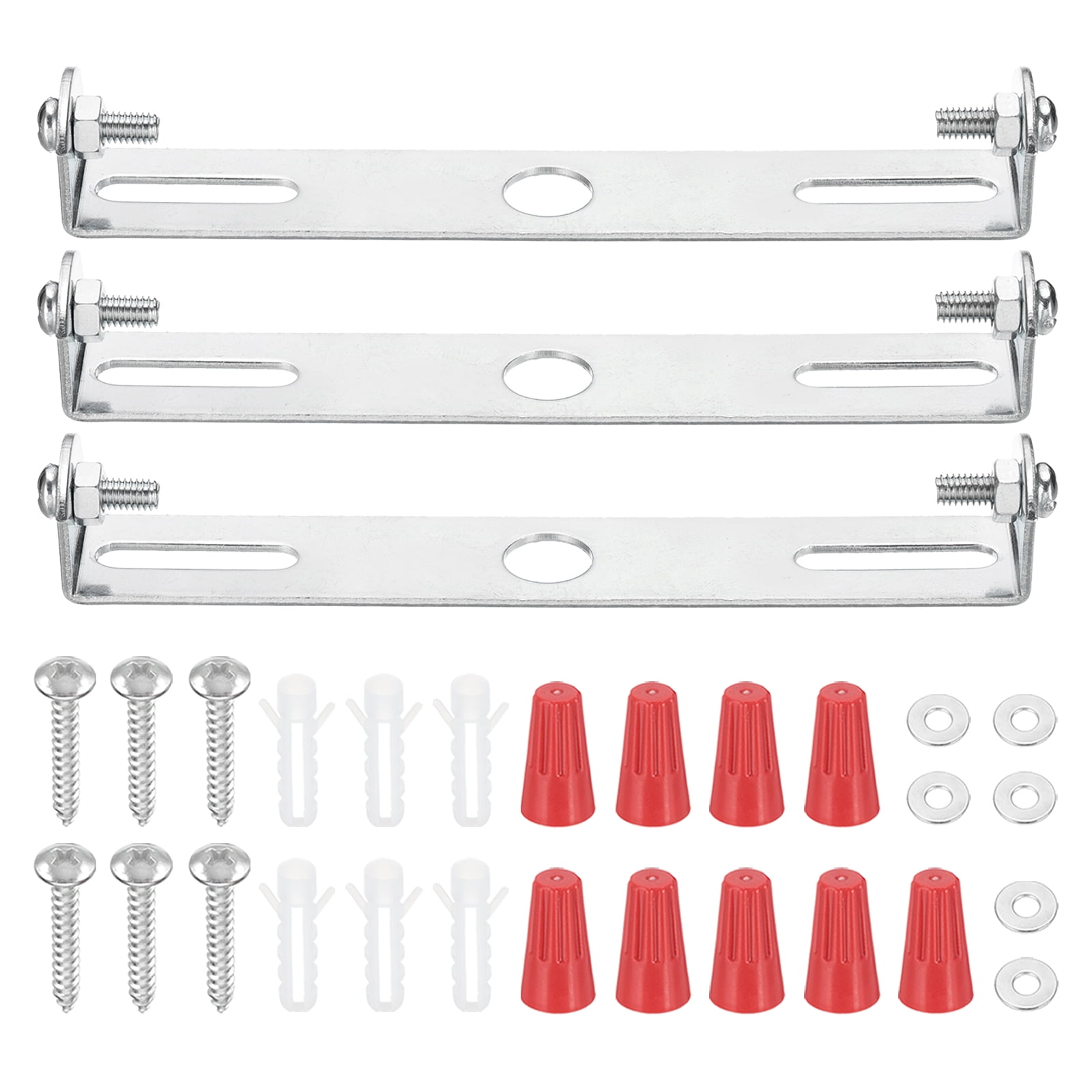 Uxcell 115mm (4.5") Universal Light Fixture Mounting Bracket Kit, 3 Set ...