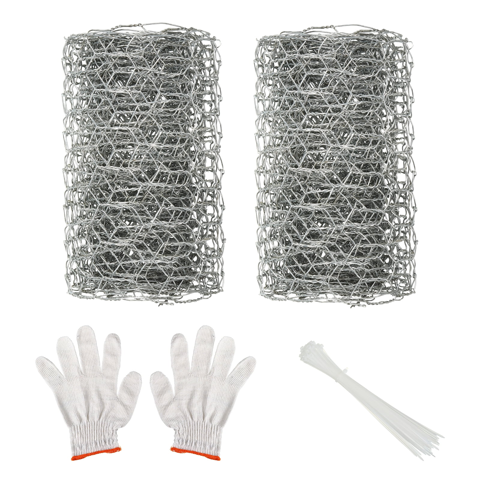 Uxcell 118"x4" Chicken Wire Mesh 0.6 Inch Hexagonal Galvanized Chicken ...