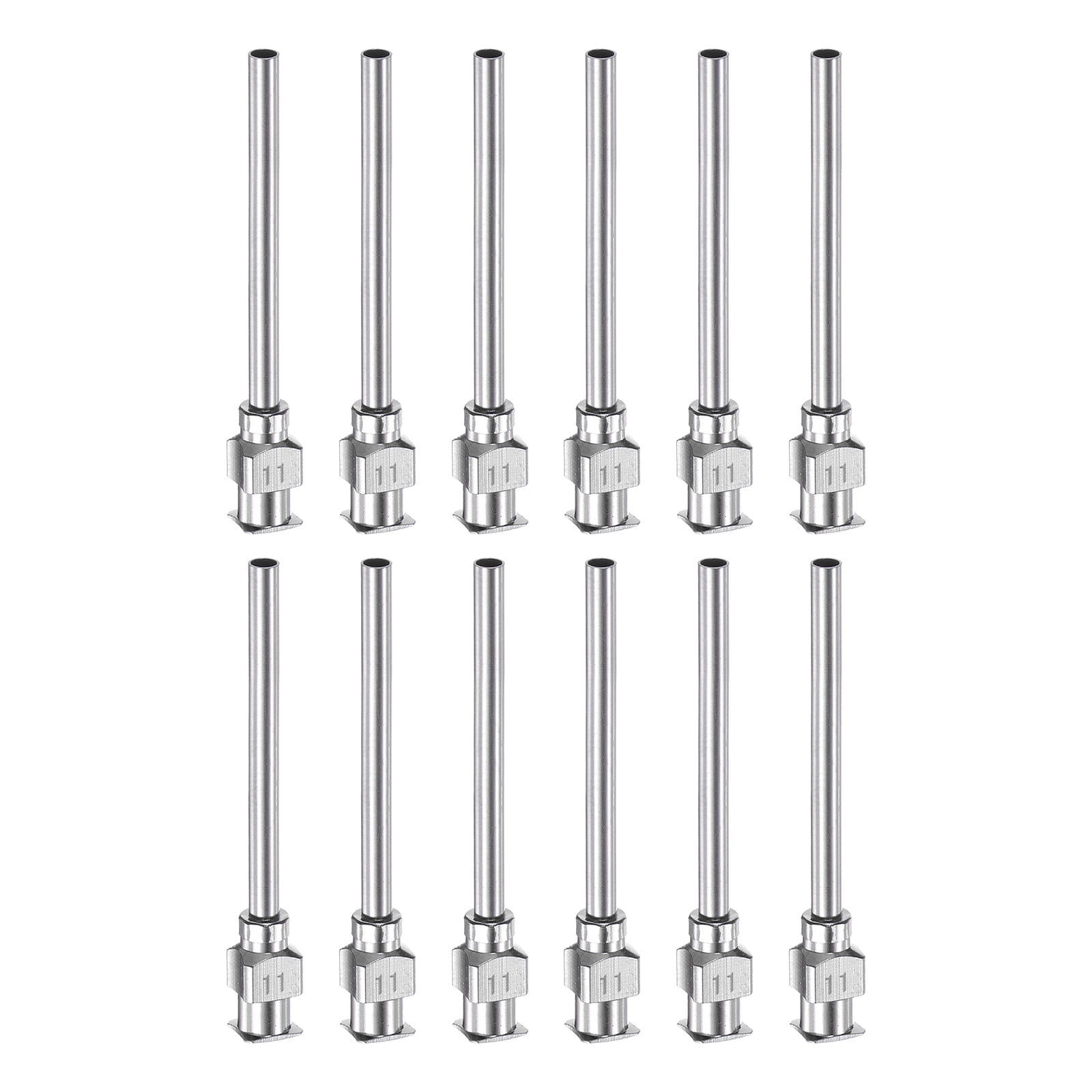 Uxcell 11G Stainless Steel Dispensing Needles, 1 1/2" Glue Needle Tube ...