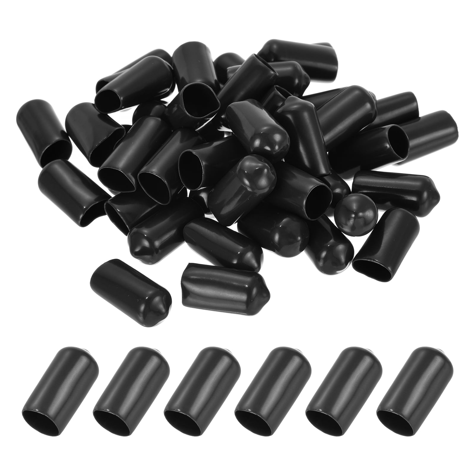 Uxcell 11MM Vinyl Rubber End Caps, 50 Pack Round Bolt Screw Covers Caps ...