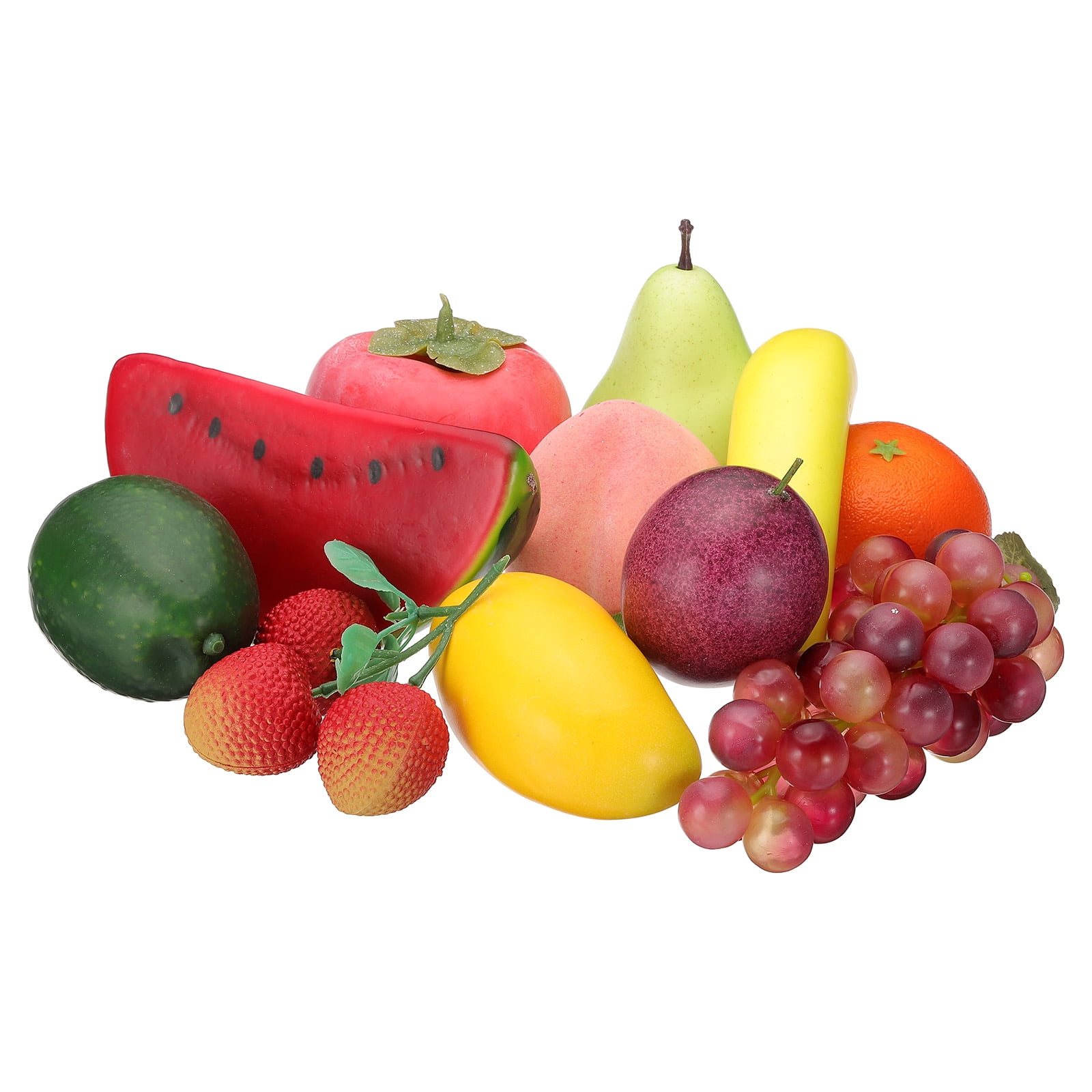 Uxcell 11Pcs Artificial Fruits, Foam Fake Mixture Fruit Pack Lifelike ...