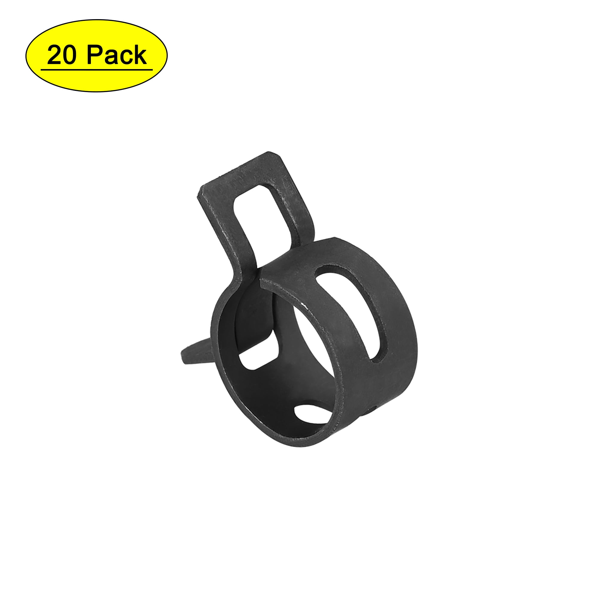 Uxcell 11mm Black Steel Band Spring Clamp for Fuel Line Silicone Hose ...
