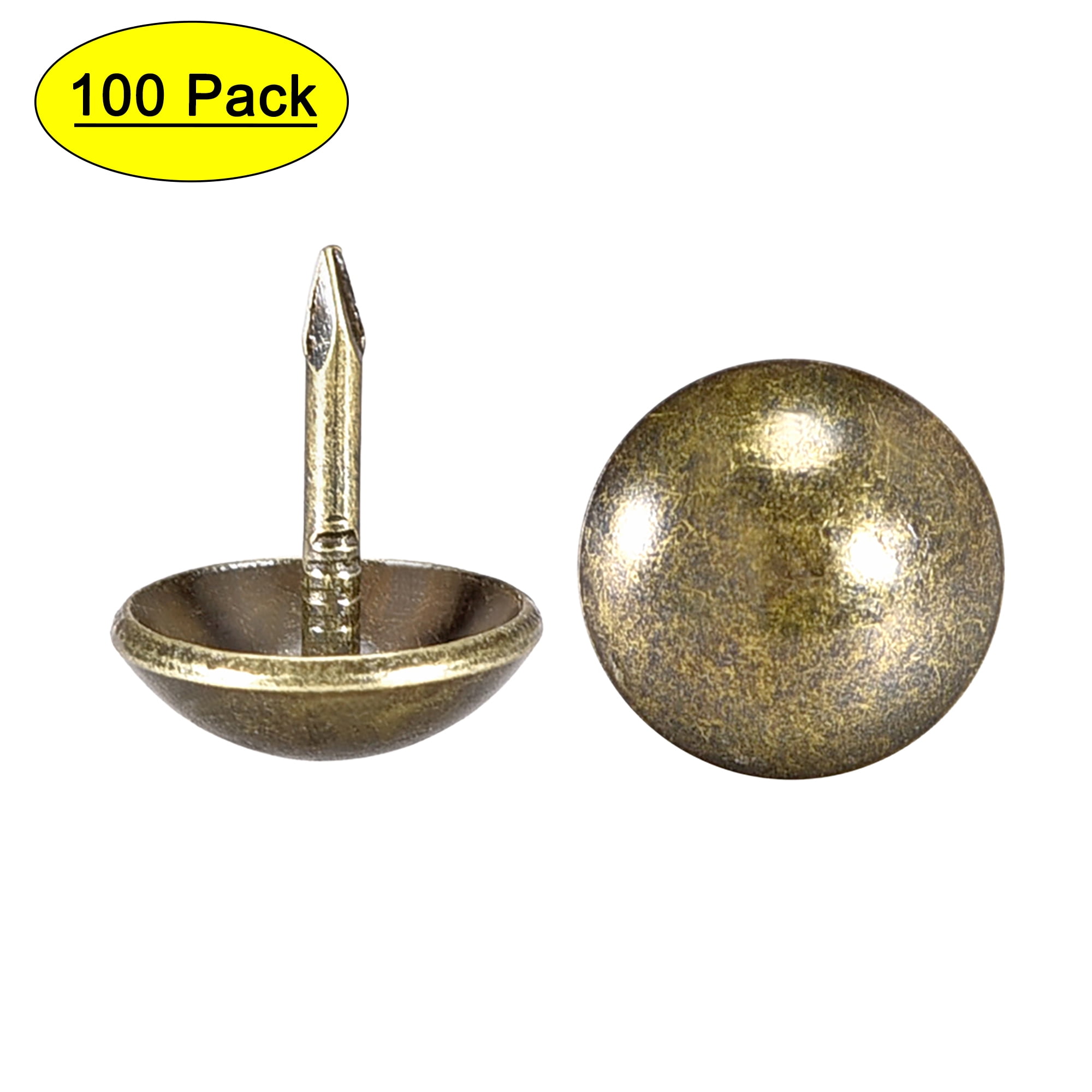 Uxcell 11mm Dia 13mm Height Round Thumb Push Pins Bronze Tone ...