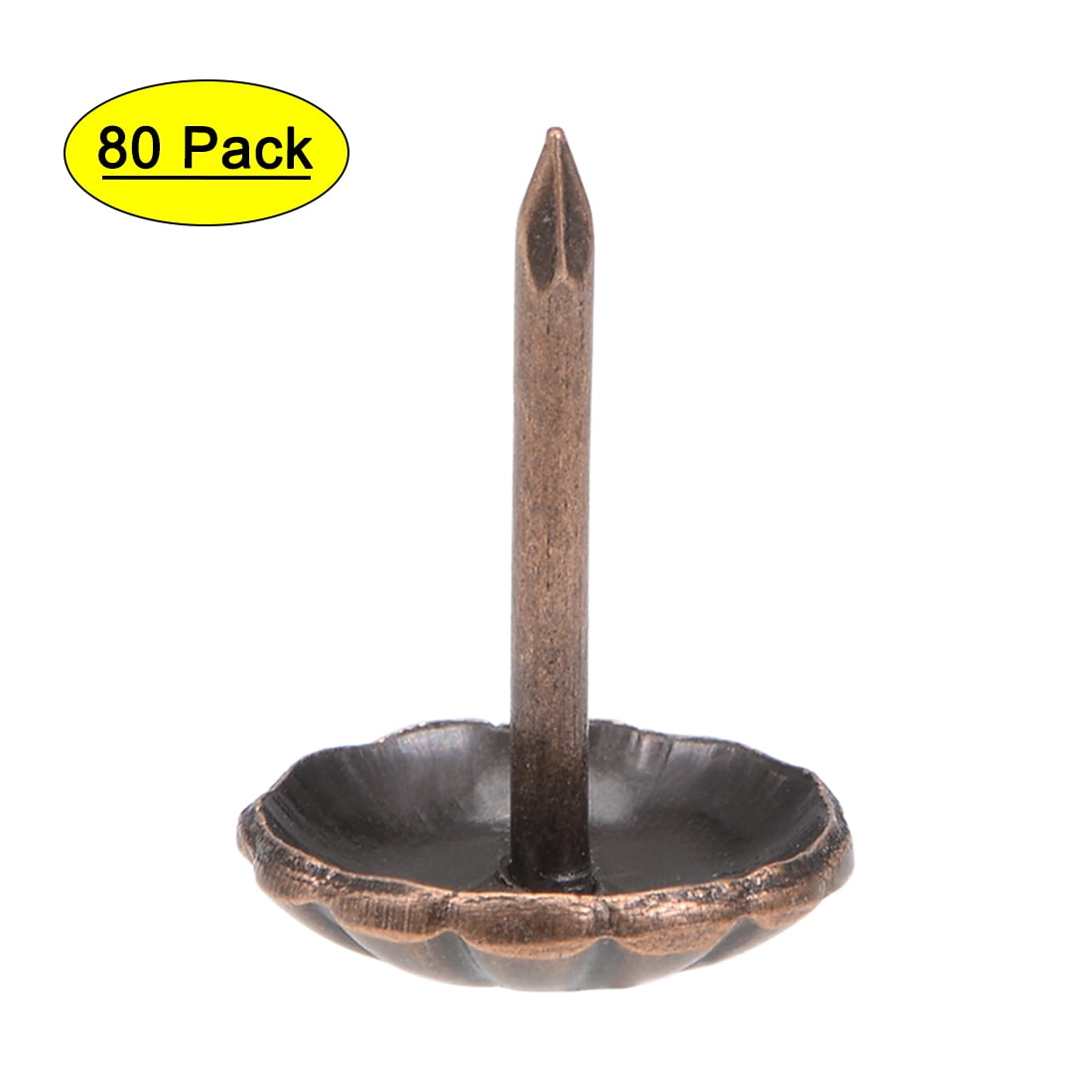 Uxcell 11mm Dia Round Head Push Pins Copper Tone Upholstery Nails Tacks ...