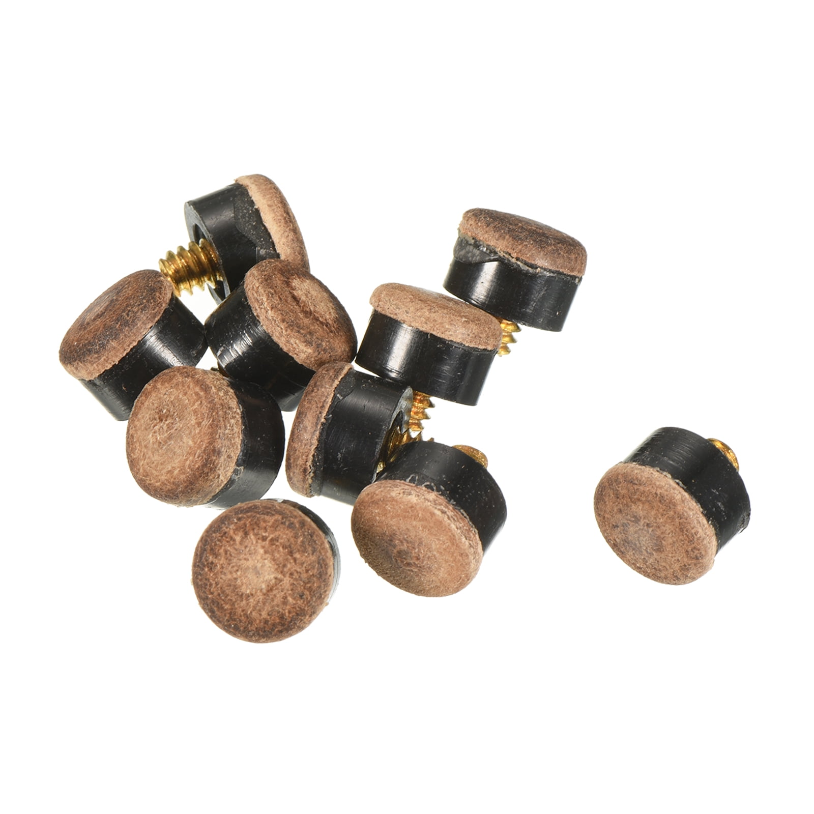 Uxcell 11mm Dia Screw on Pool Cue Tips Replacement Pool Stick Tips ...