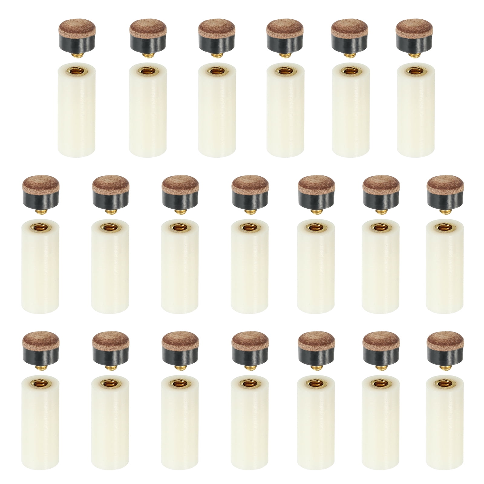 Uxcell 11mm Dia Screwing Billiard Pool Cue Tips with Cue Stick Ferrules ...