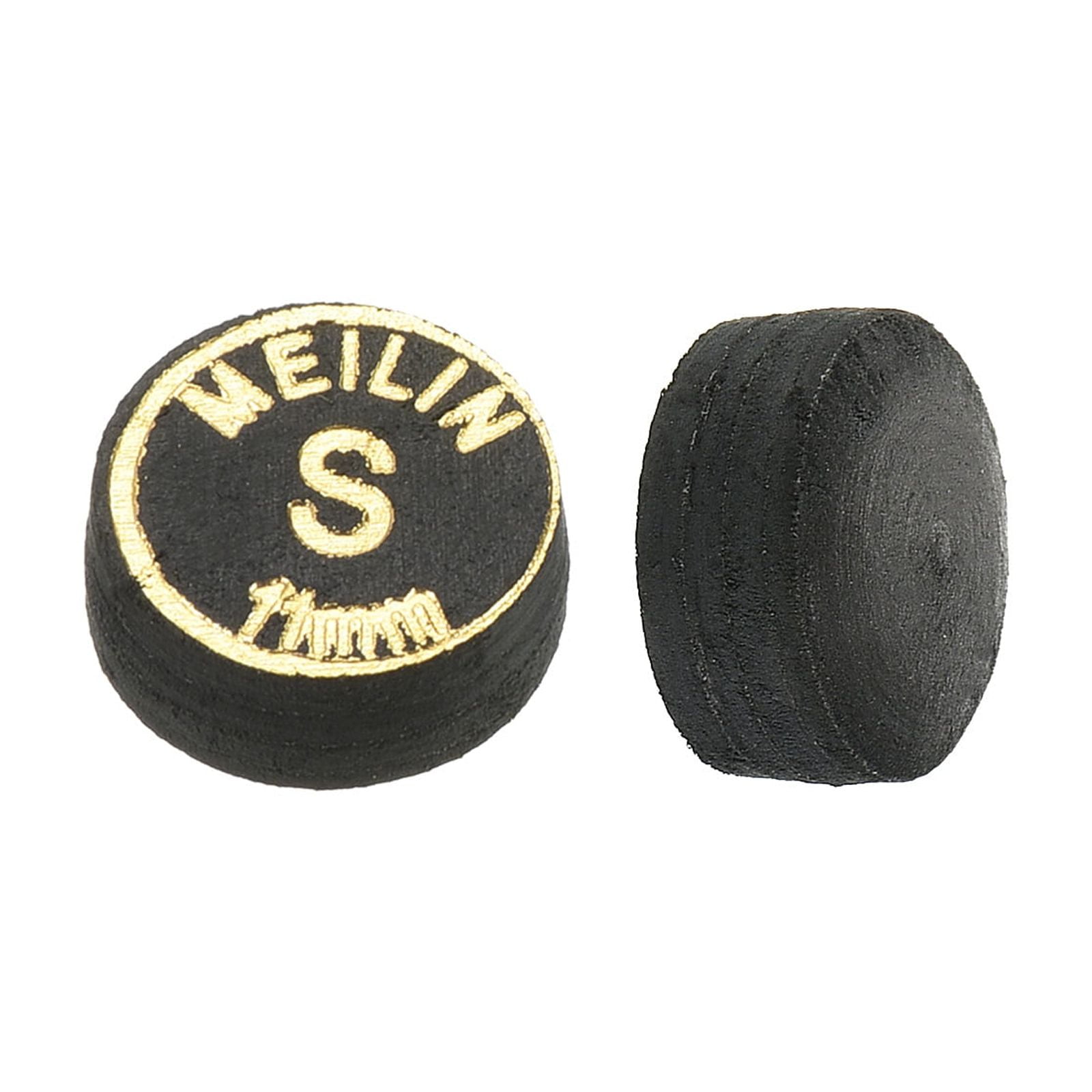 Uxcell 11mm Glue on Laminated Soft Pool Billiard Stick Cue Tips, Black ...