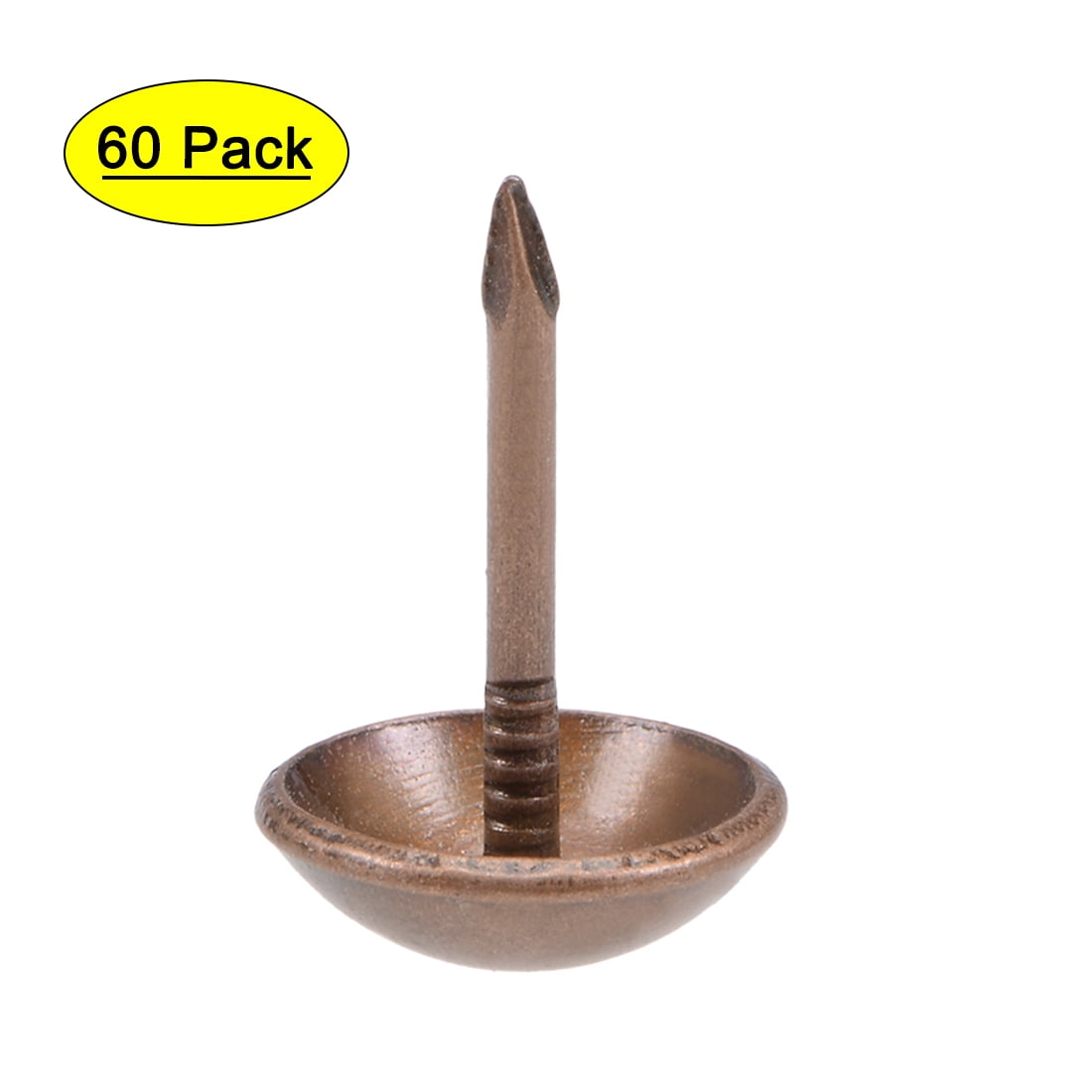 Uxcell 11mm Head Dia Round Thumb Push Pin Copper Tone Upholstery Nails ...
