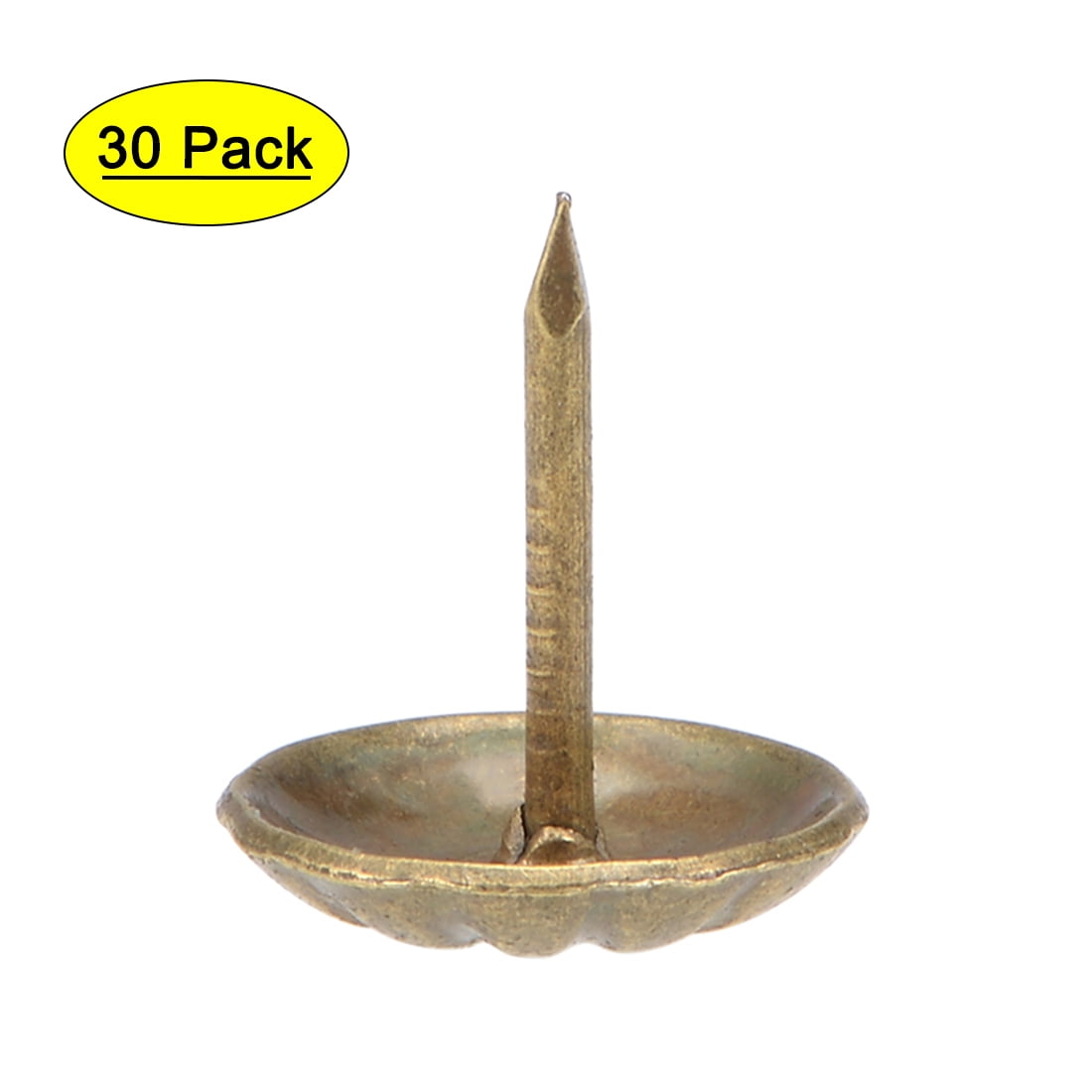 Uxcell 11mm Head Dia Round Thumb Push Pins Bronze Tone Upholstery Nails Tacks 30 Pack - Walmart.com