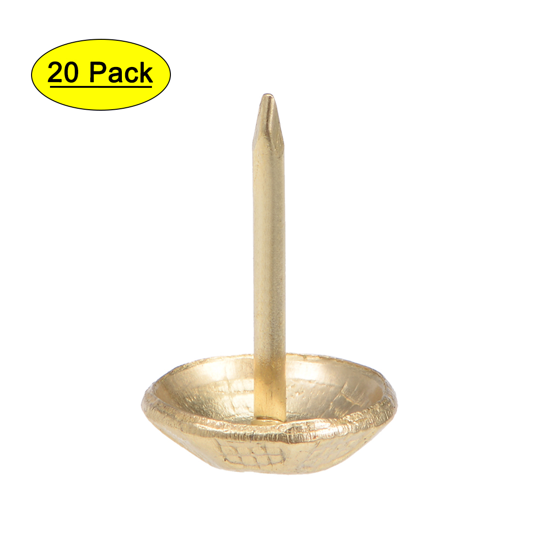 Uxcell 11mm Head Dia Thumb Push Pins Gold Tone Upholstery Nails Tacks ...
