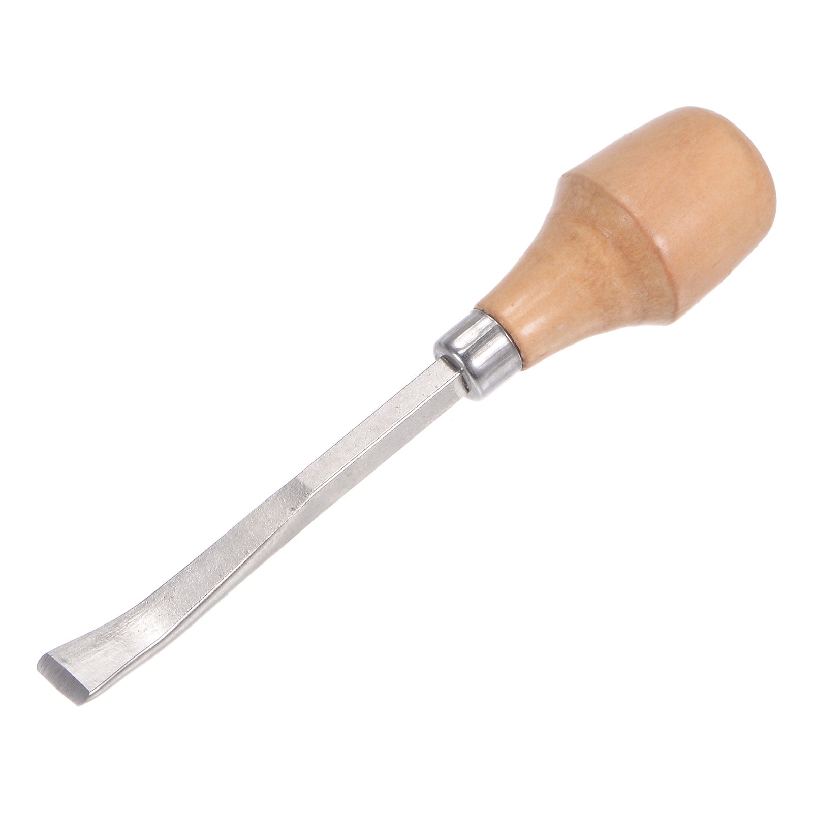 Uxcell 11mm Tip 5" Length Carbon Steel Curved Straight Tip Wood Handle ...