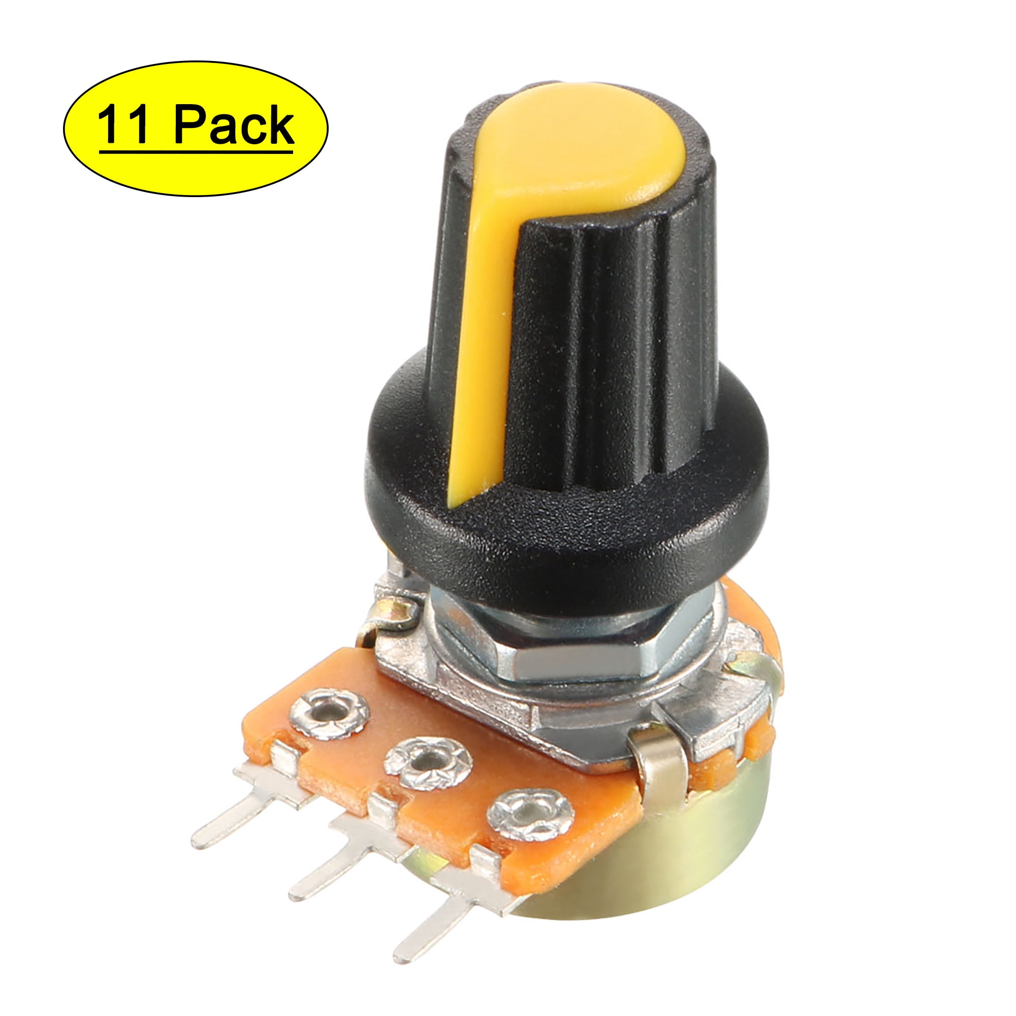 Uxcell 11packs 5K Ohm Variable Resistors Single Turn Rotary Carbon Film ...
