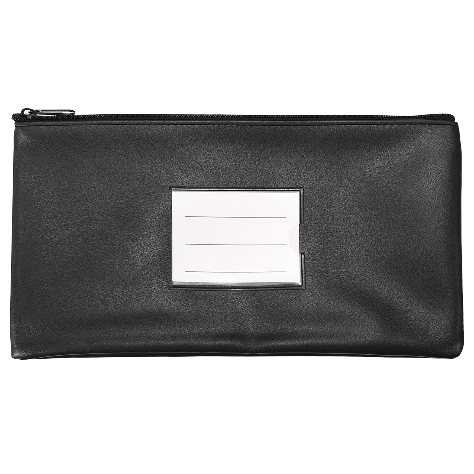 Uxcell 11x6" Money Bank Deposit Bag with Zipper, Leatherette Cash Coin ...