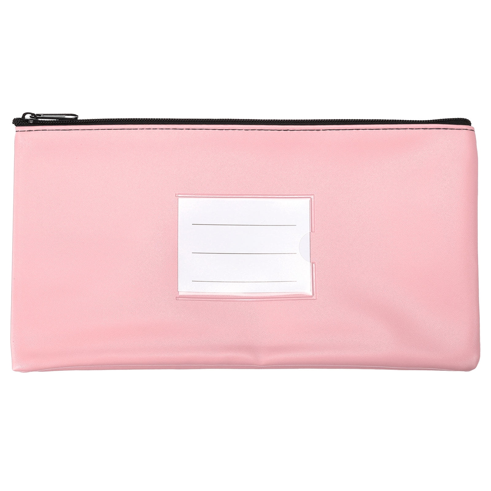 Uxcell 11x6" Money Bank Deposit Bag with Zipper, Leatherette Cash Coin ...