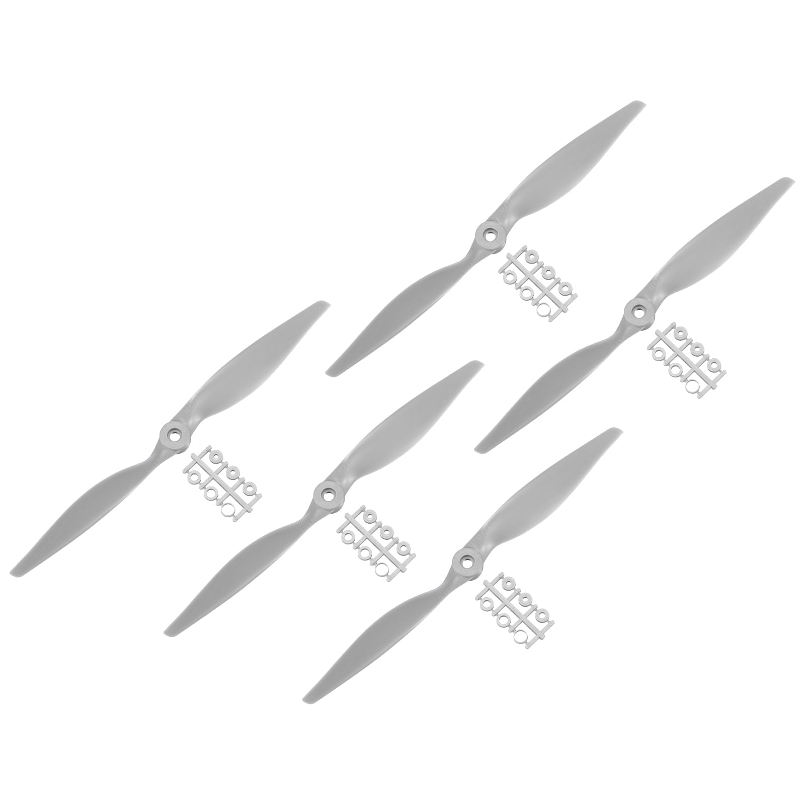 Uxcell 11x7 Inch RC Propellers 2-Vane Blades Props Gray with Adapter ...