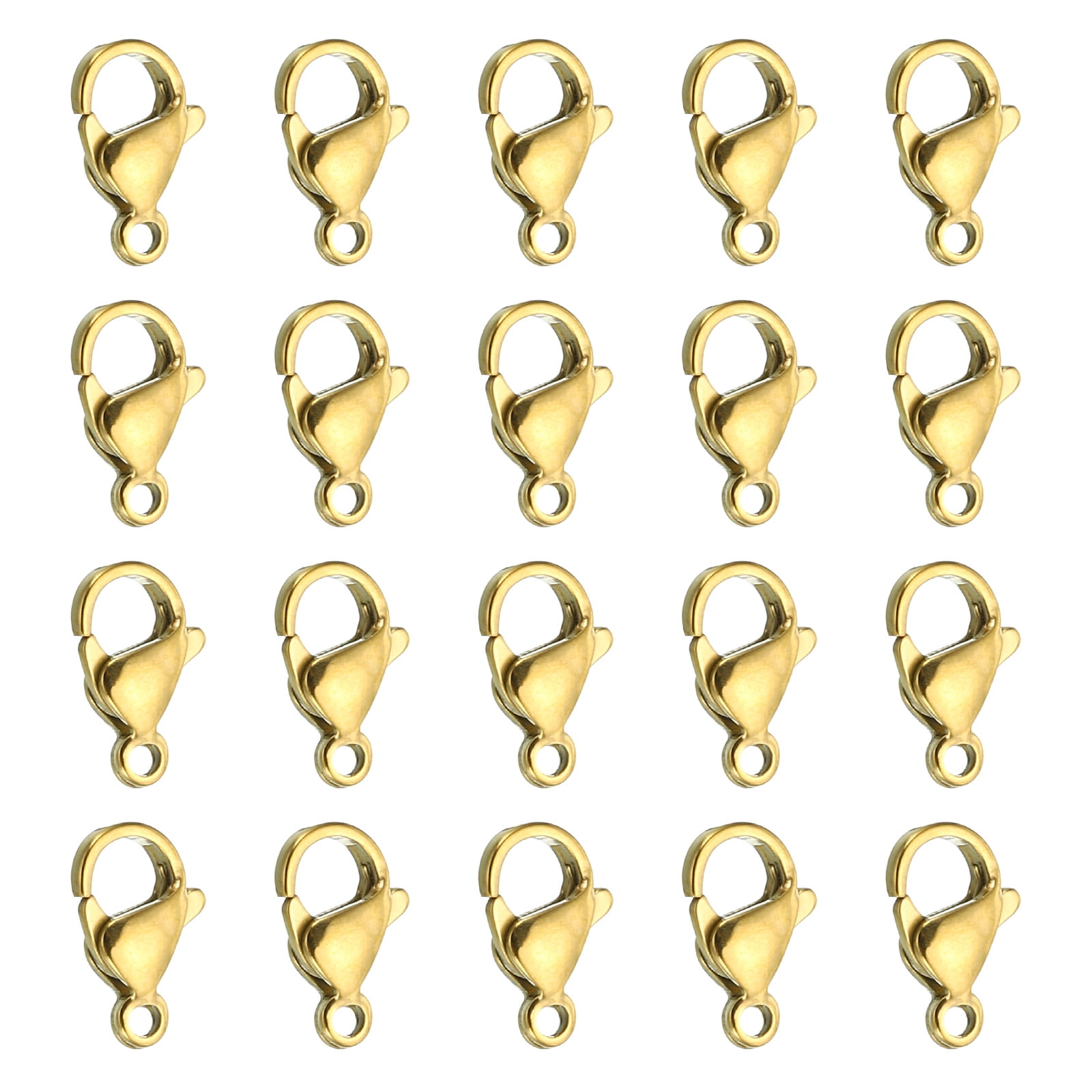 Uxcell 11x7mm Lobster Clasp, 20Pcs 304 Stainless Steel Lobster Claws ...