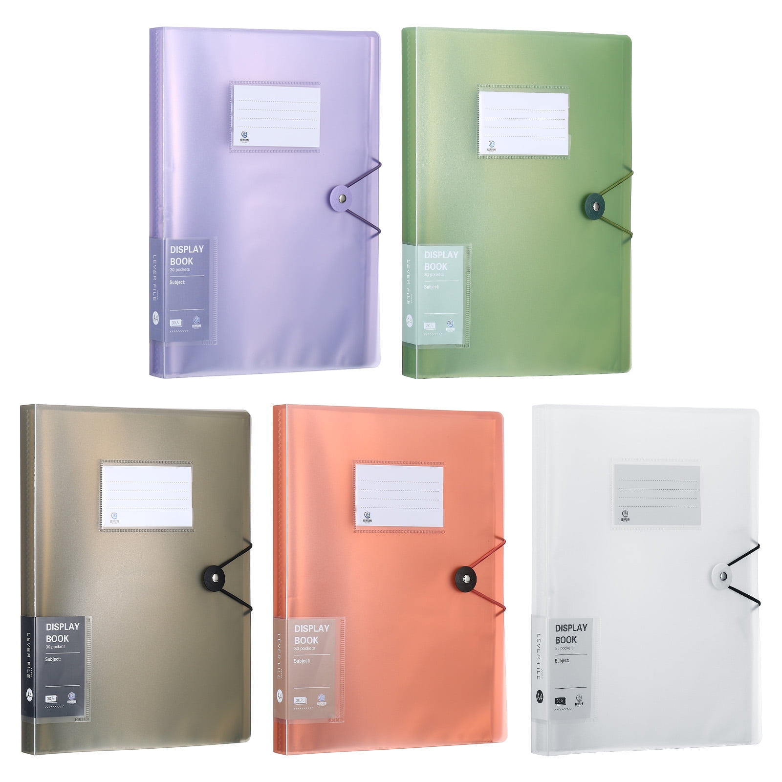 Uxcell 12.1 x 10.6 Inches Portfolio Binder Folder, 5 Pcs Binder with ...