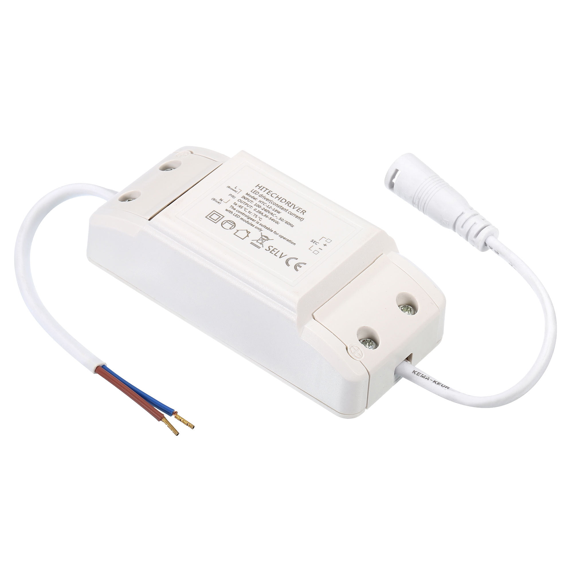 Uxcell 12-18W 280mA LED Driver AC 100-240V Output 36-54V DC Female ...