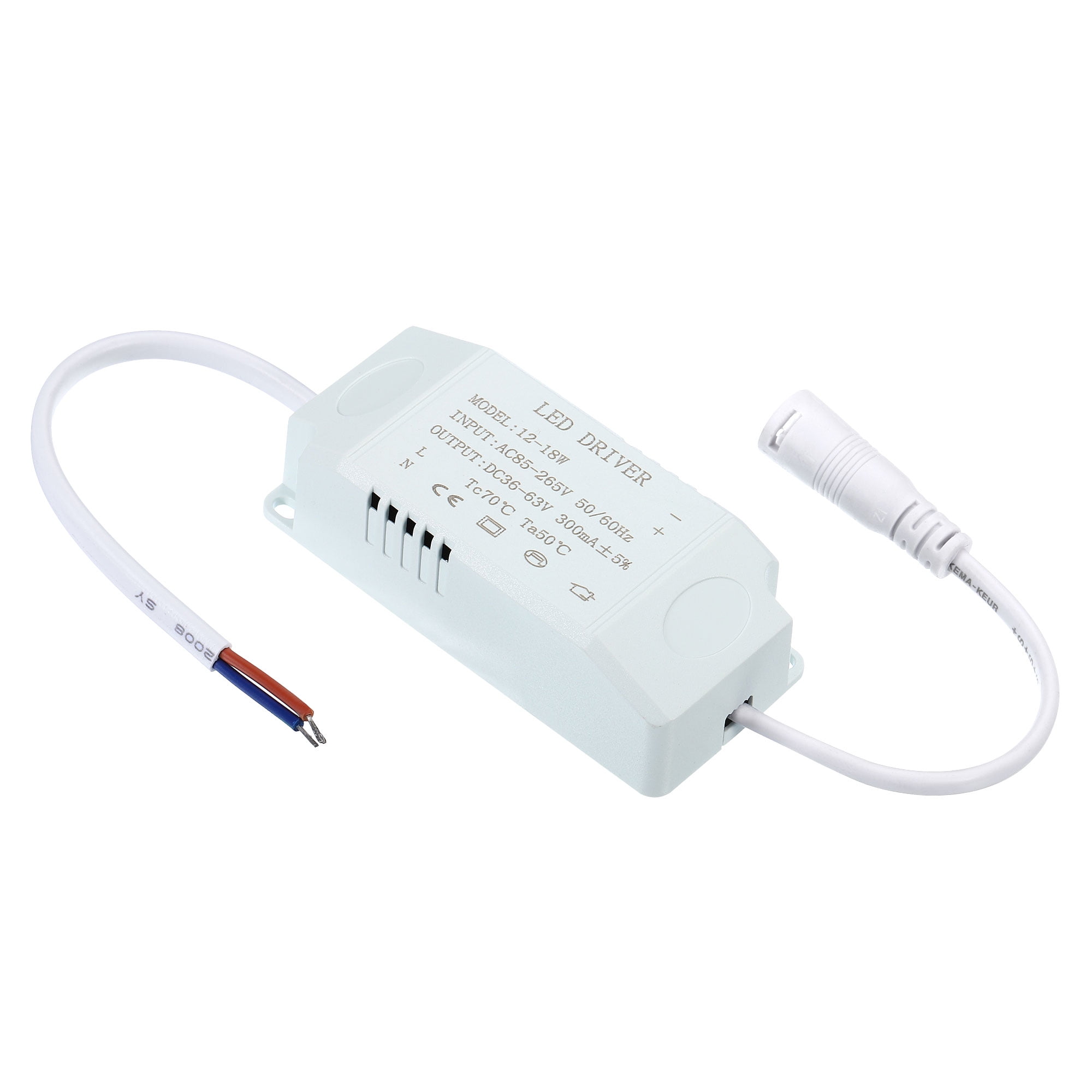 Uxcell 12-18W 300mA LED Driver AC 85-265V Output 36-63V DC Female Connector Transformer 3pcs ...