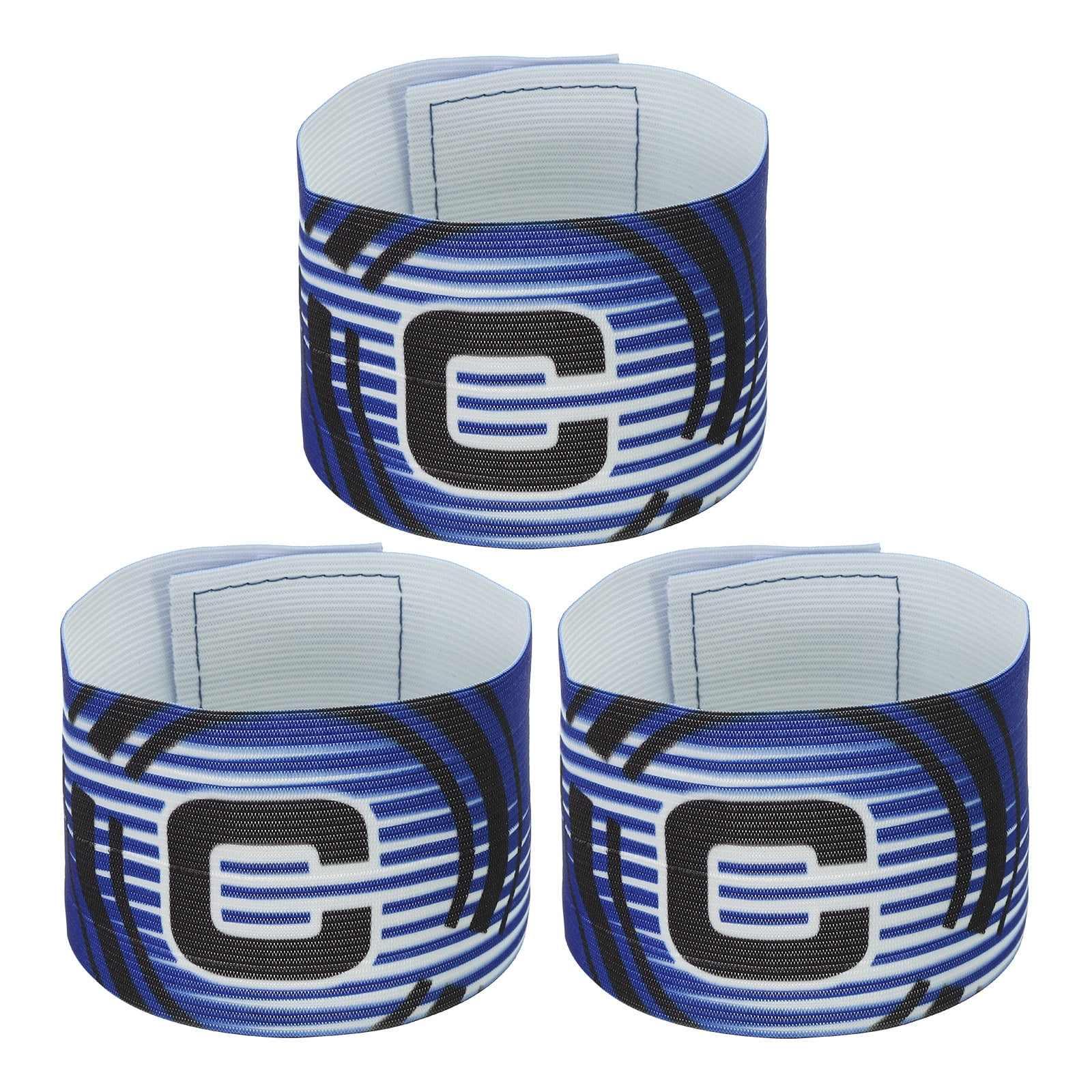 Uxcell 12.2x2.6" Soccer Captain C Armband, 3 Pack Nylon Unisex Elastic ...