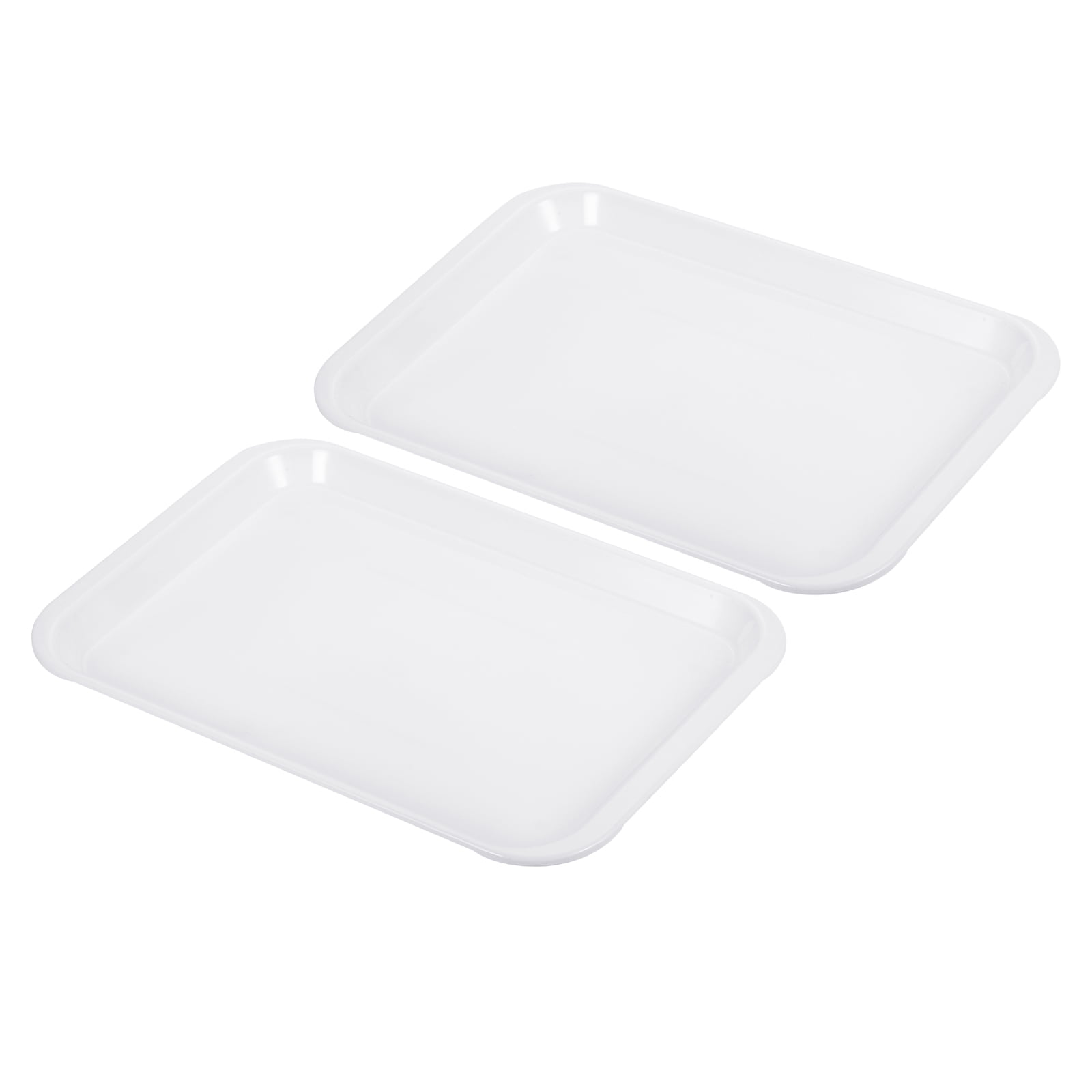 Uxcell 12.2x8.5" Fast Food Tray, 2 Pack Plastic Serving Tray Reusable ...