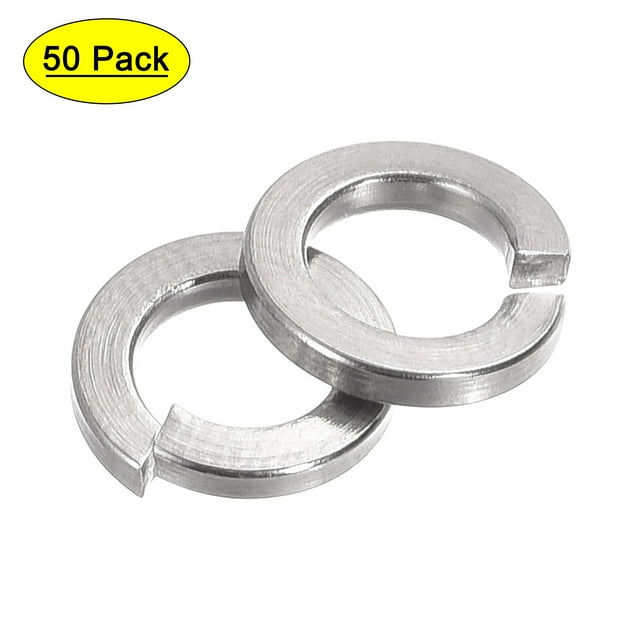 Uxcell #12 304 Stainless Steel Split Spring Lock Washer 50 Pack ...