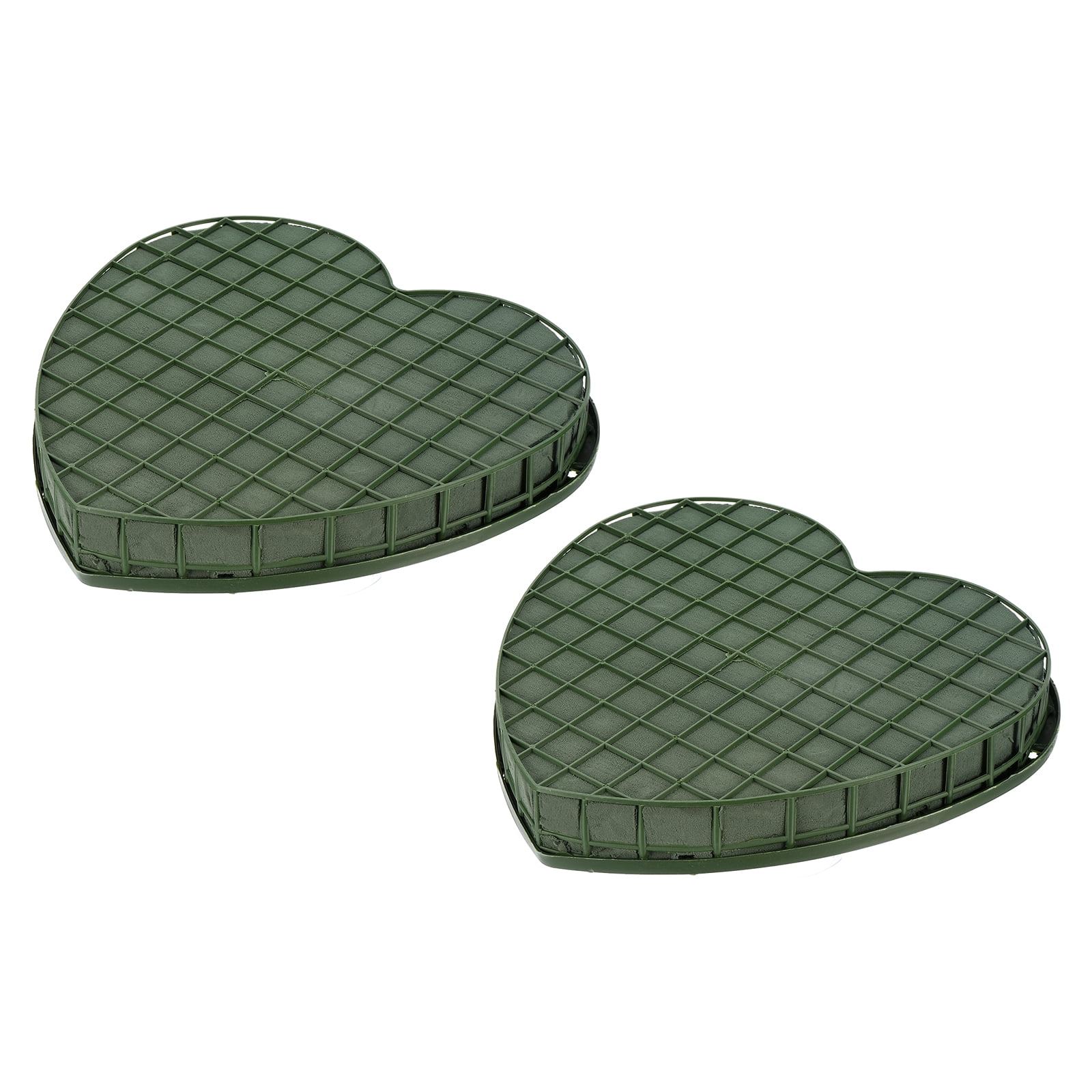 Uxcell 12.6"x11.8" Heart Shape Wet Floral Foam Block Cage with Suction ...
