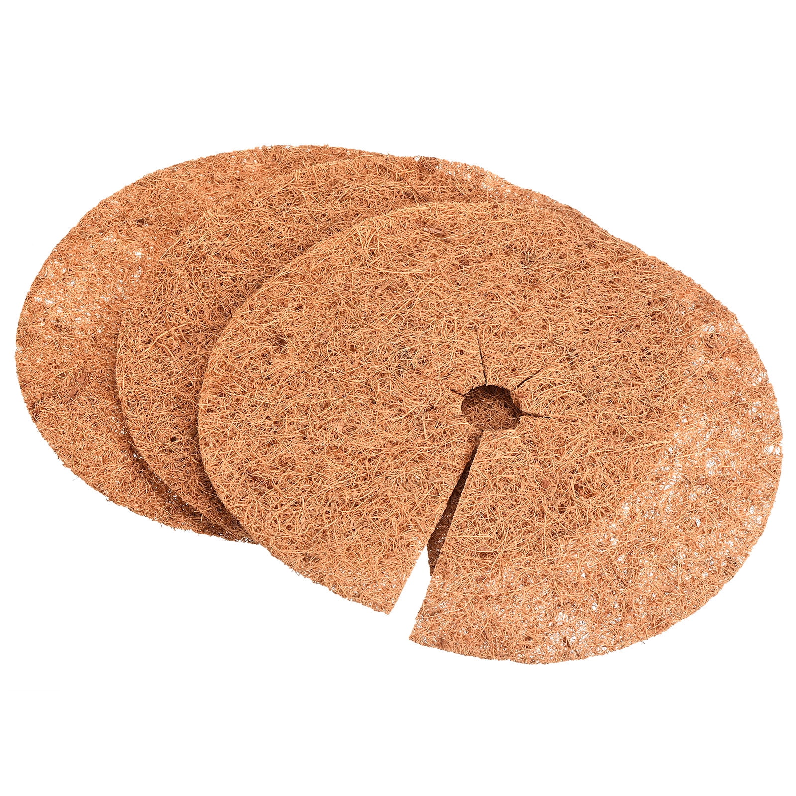 Uxcell 12" Coconut Fiber Mulch Ring Mat Tree Protector Root Soil Cover ...