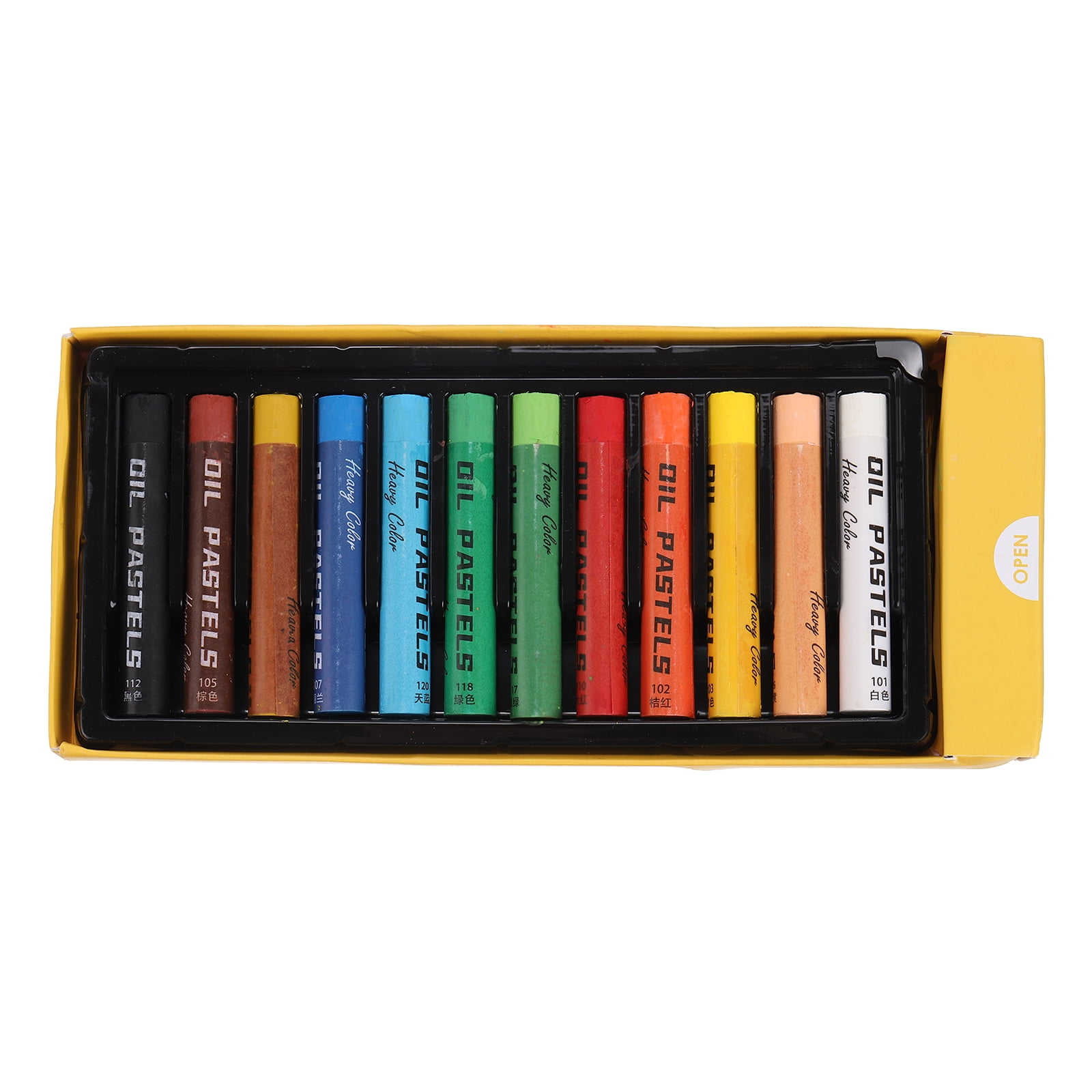 Uxcell 12 Colors Oil Pastels, 12 Color Soft Oil Crayons Creamy Pastels ...