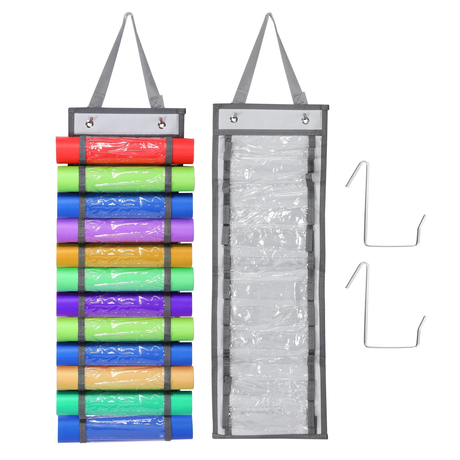 Uxcell 12 Compartments Vinyl Roll Holder, Vinyl Storage Organizer Wall ...