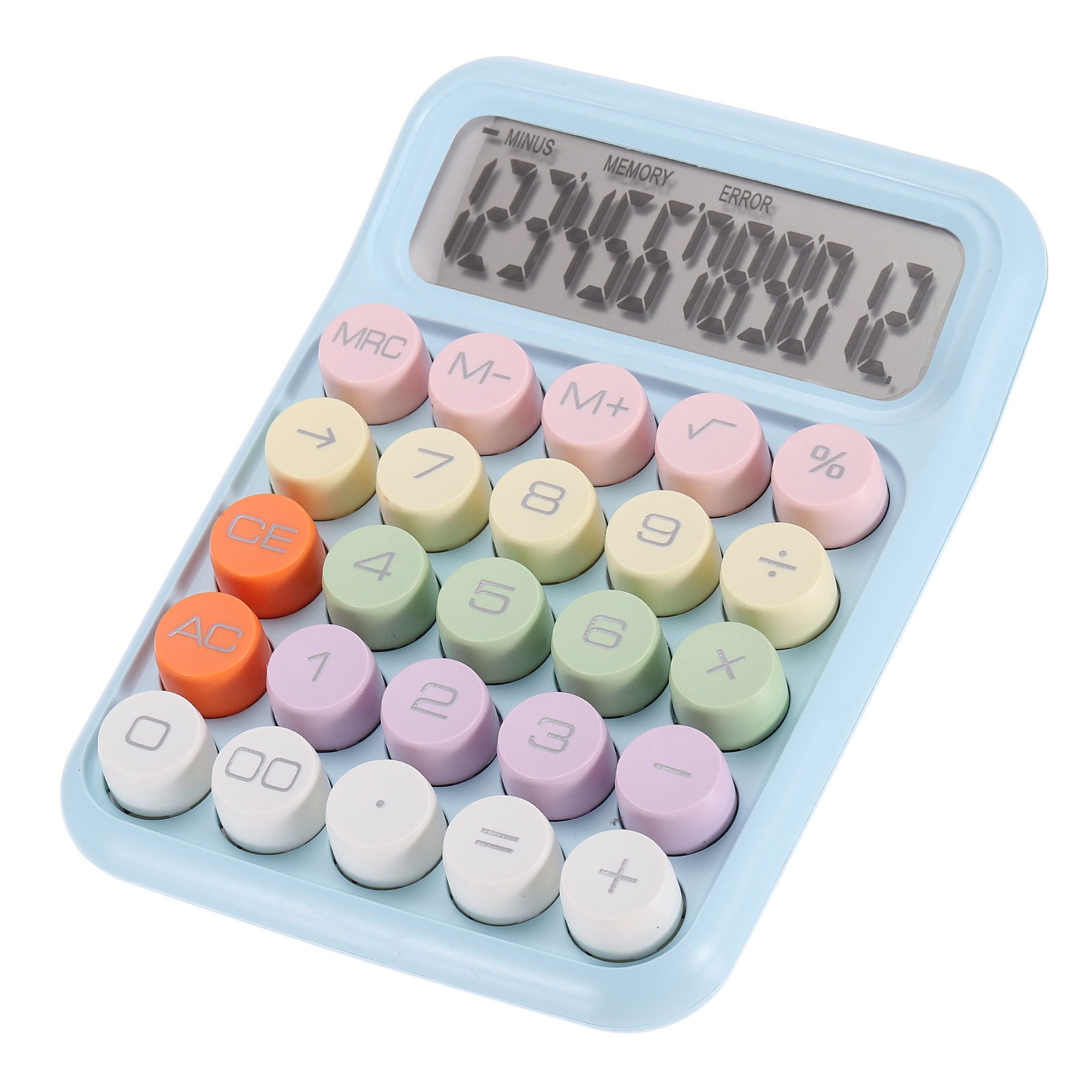 Uxcell 12 Digit Cute Calculator Mechanical Switch Calculator with LED ...