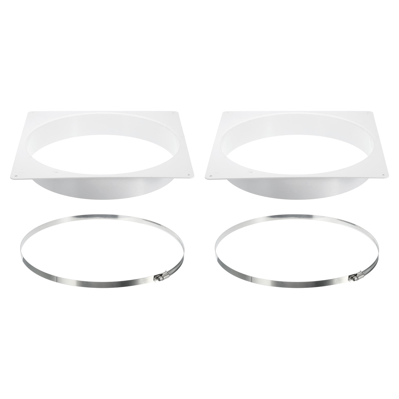 Uxcell 12" Duct Connector Flange 2pcs Dryer Vent Wall Plate Square to ...