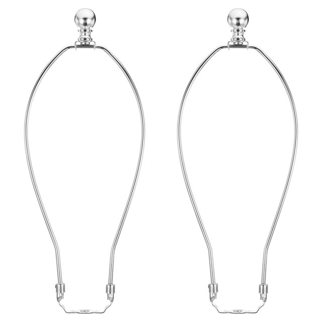 Uxcell 12 Inch Lamp Harp Kit with Finial Lamp Shade Holder Chrome, 2 ...