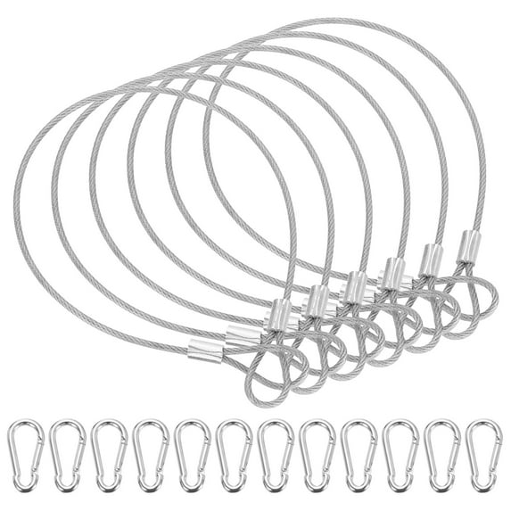 Uxcell 12 Inch Safety Cable Lock, 6 Pcs 304 Stainless Steel Security ...