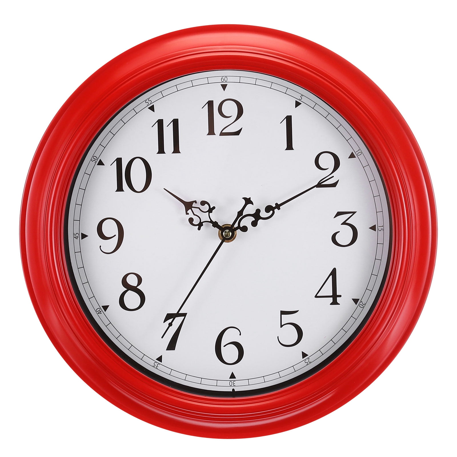 Uxcell 12 Inch Wall Clock, Battery Operated Non-Ticking Round Wall ...