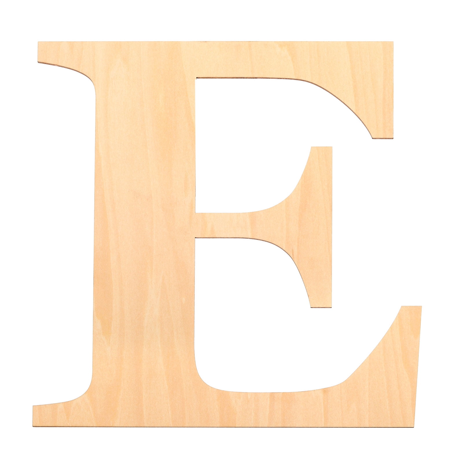 Uxcell 12 Inch Wooden Letter Letter E Shape Cutout Unfinished Large ...