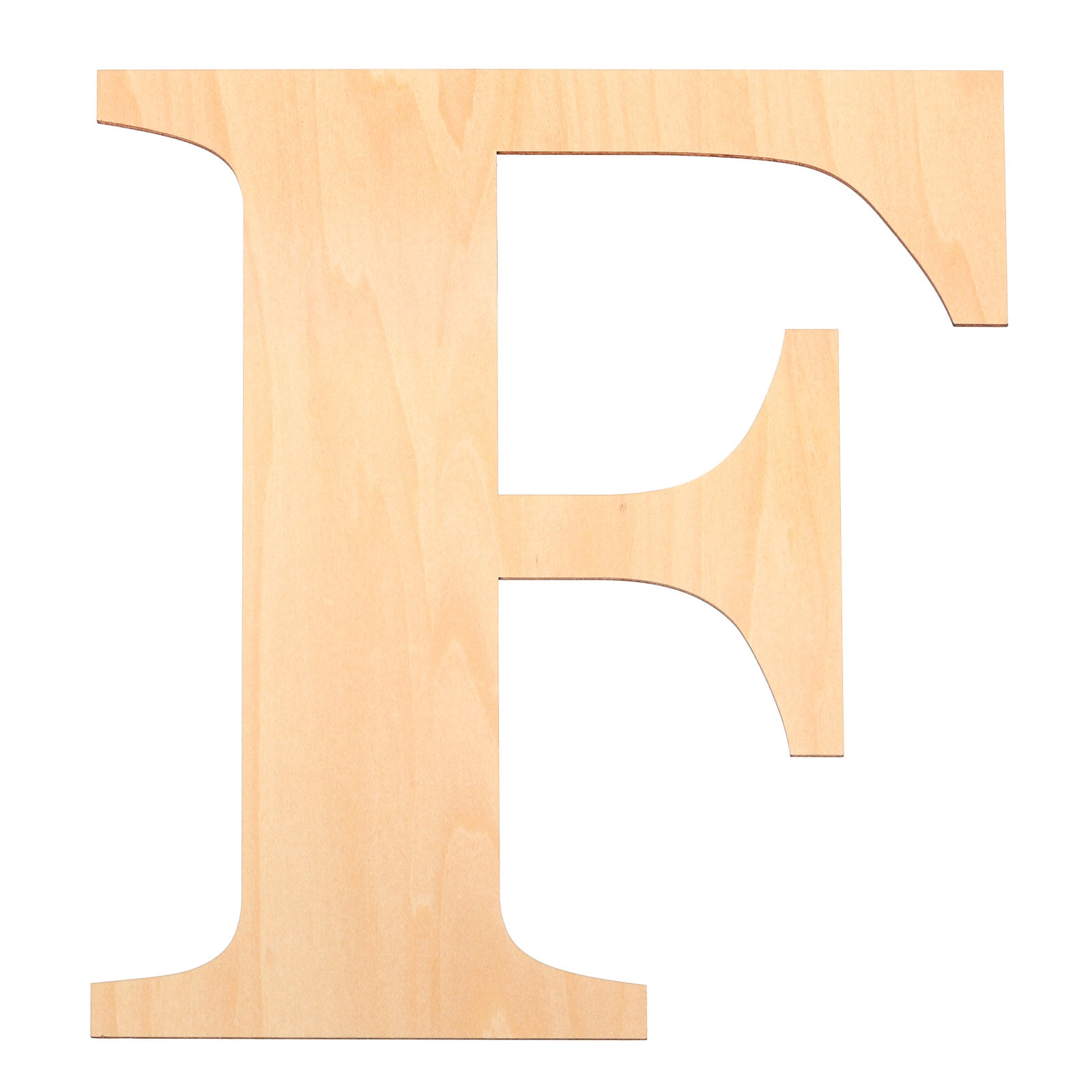 Uxcell 12 Inch Wooden Letter Letter F Shape Cutout Unfinished Large ...