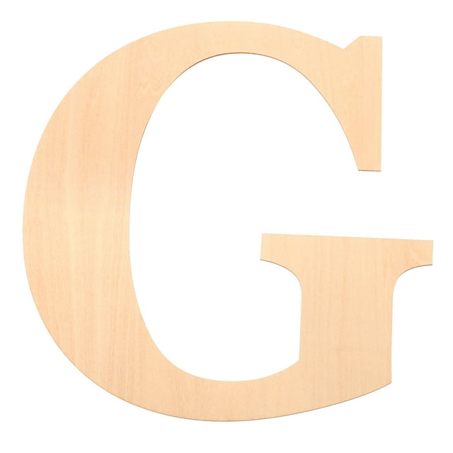 Uxcell 12 Inch Wooden Letter Letter G Shape Cutout Unfinished Large ...