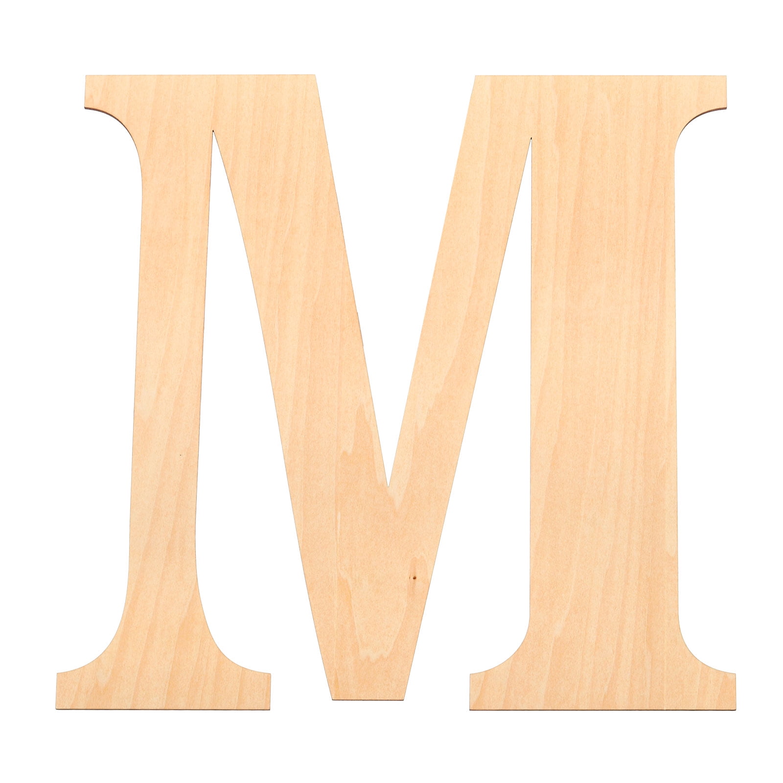 Uxcell 12 Inch Wooden Letter Letter M Shape Cutout Unfinished Large ...