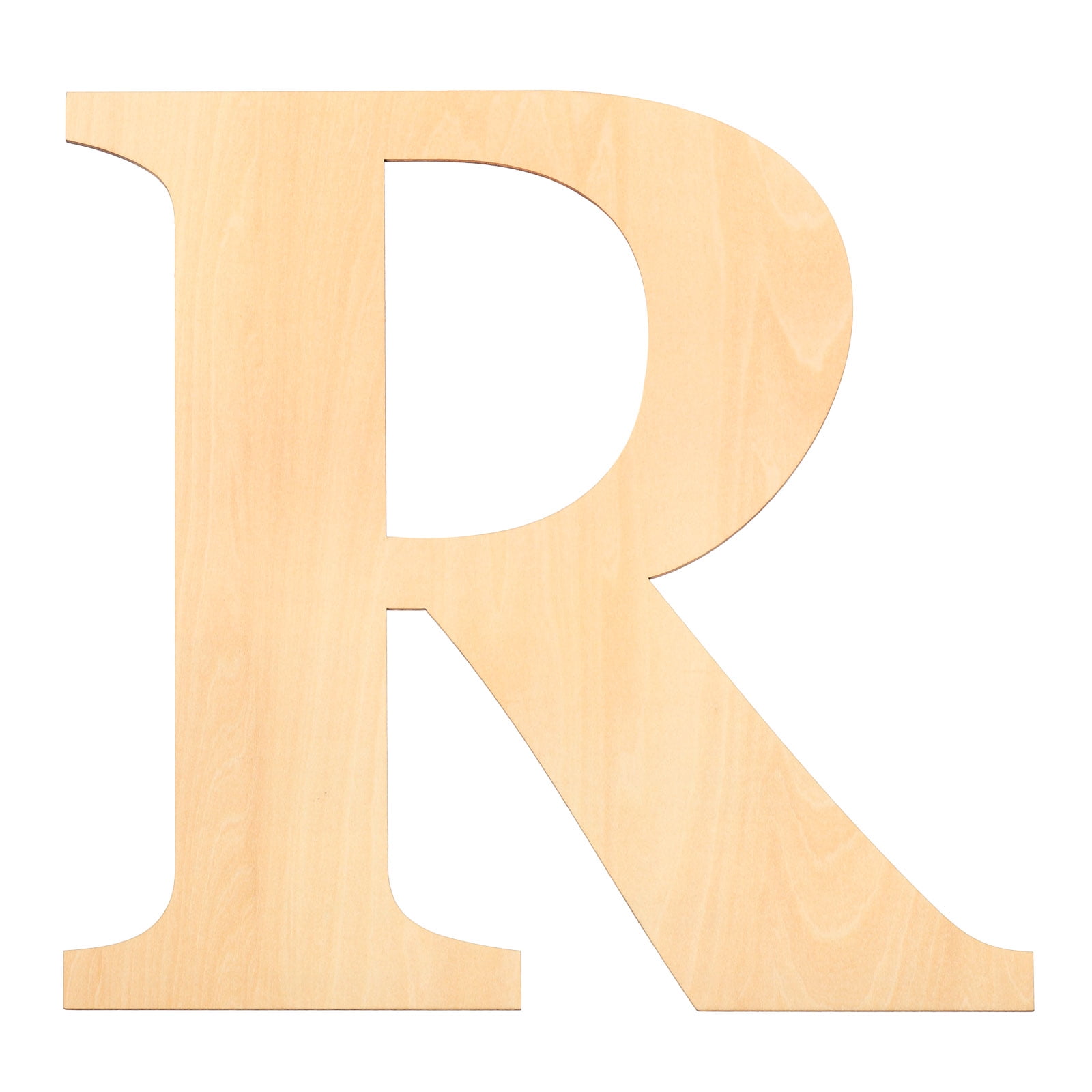 Uxcell 11.8 inch Wooden Letter Letter R Shape Cutout Unfinished Large ...