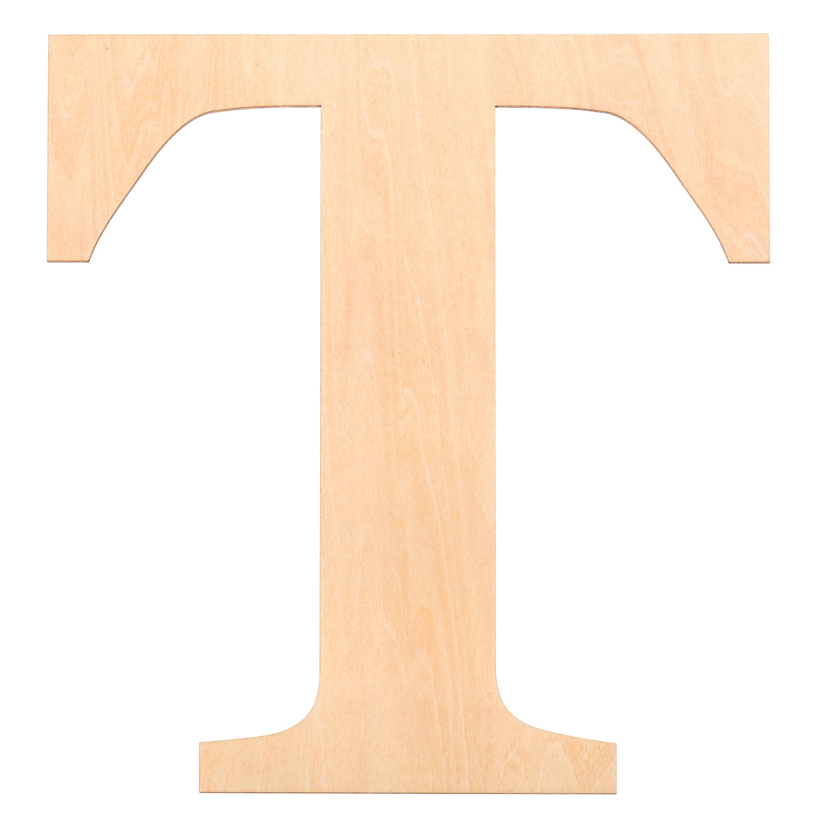 Uxcell 12 Inch Wooden Letter Letter T Shape Cutout Unfinished Large ...