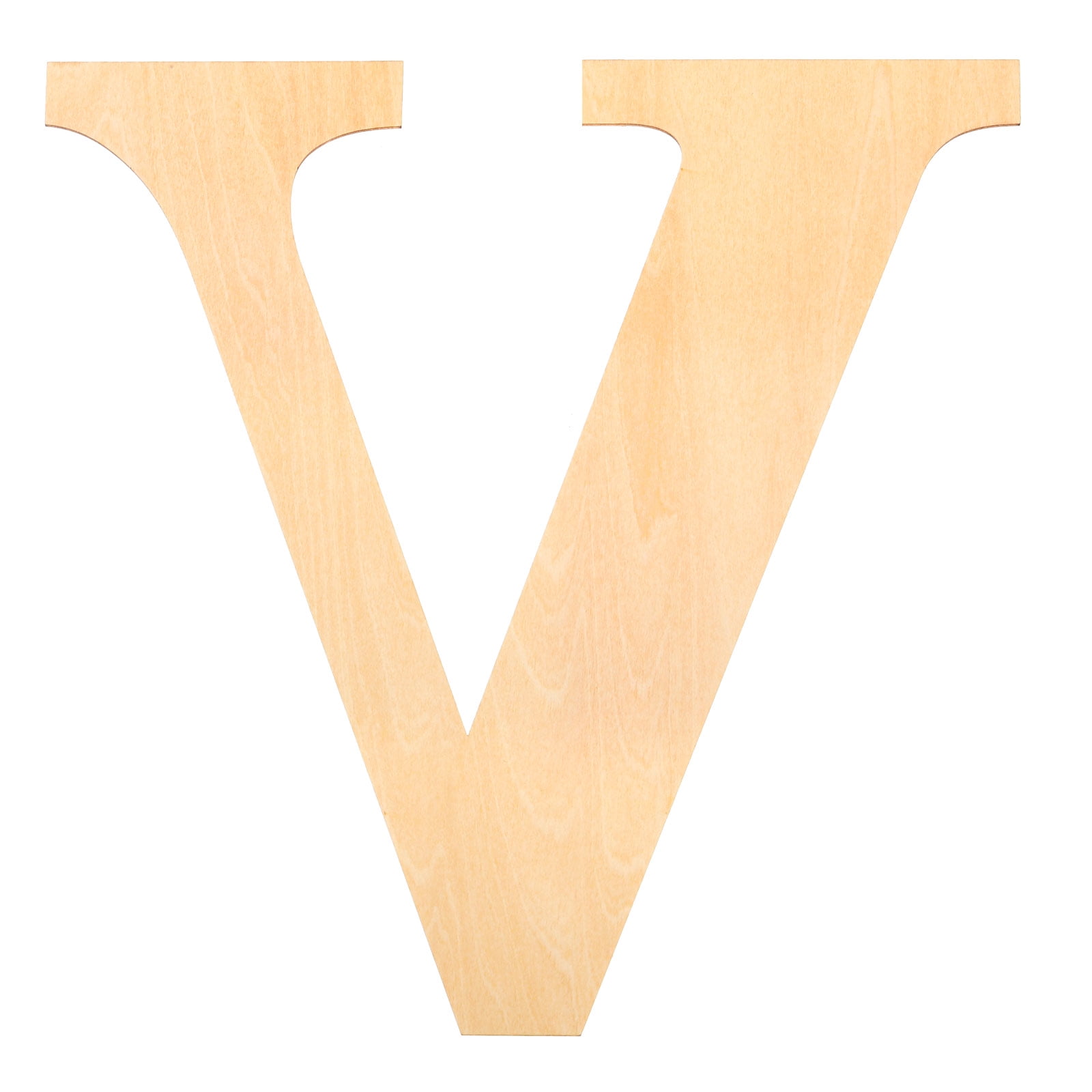 Uxcell 12 Inch Wooden Letter Letter V Shape Cutout Unfinished Large ...