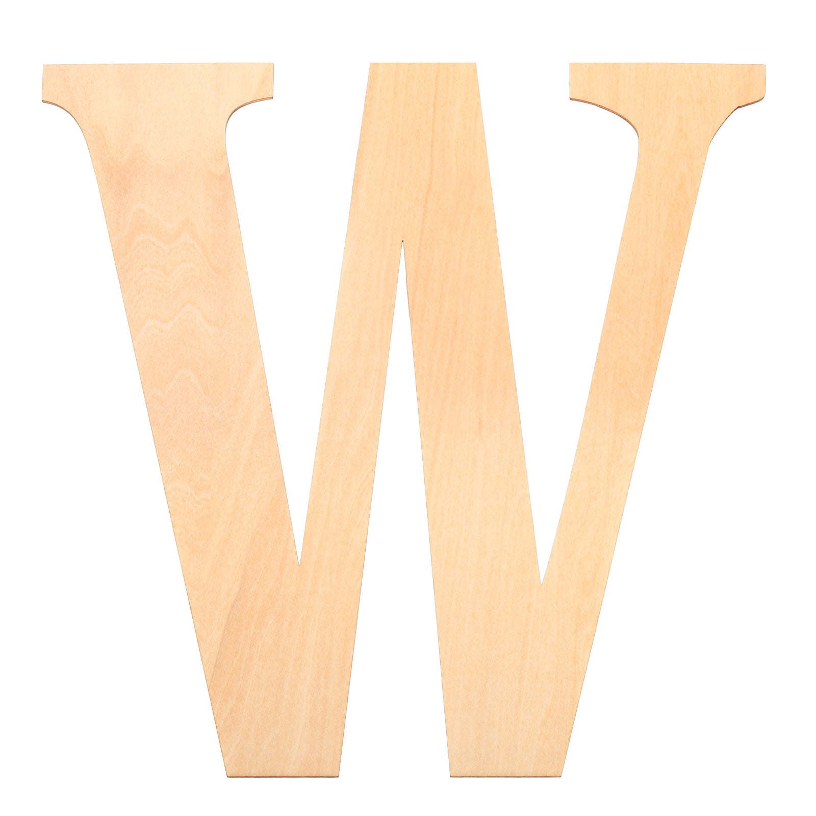 Uxcell 12 Inch Wooden Letter Letter W Shape Cutout Unfinished Large ...