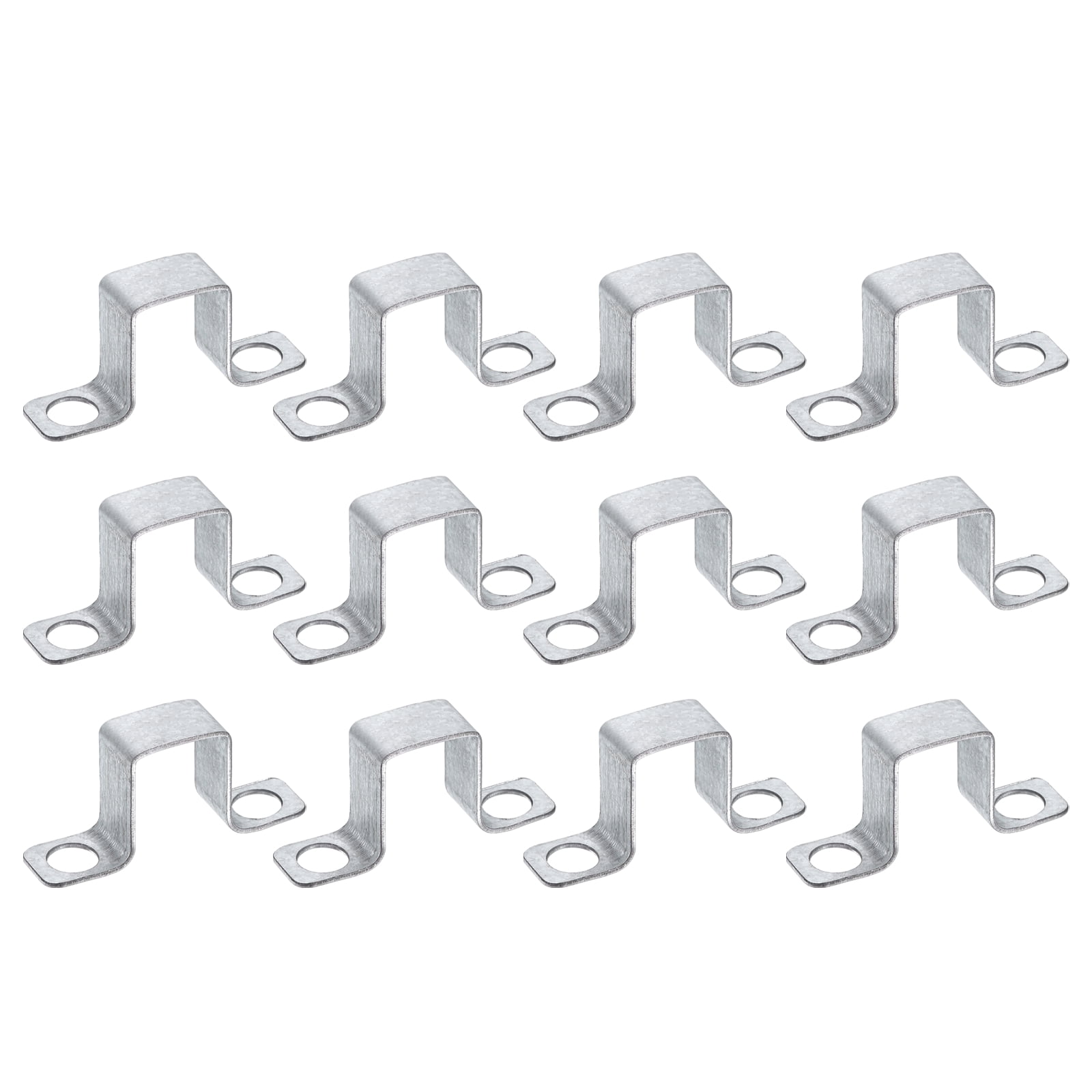 Uxcell 12 Pack 23x30 mm U Shaped Connector Bracket, Square Tube Strap ...