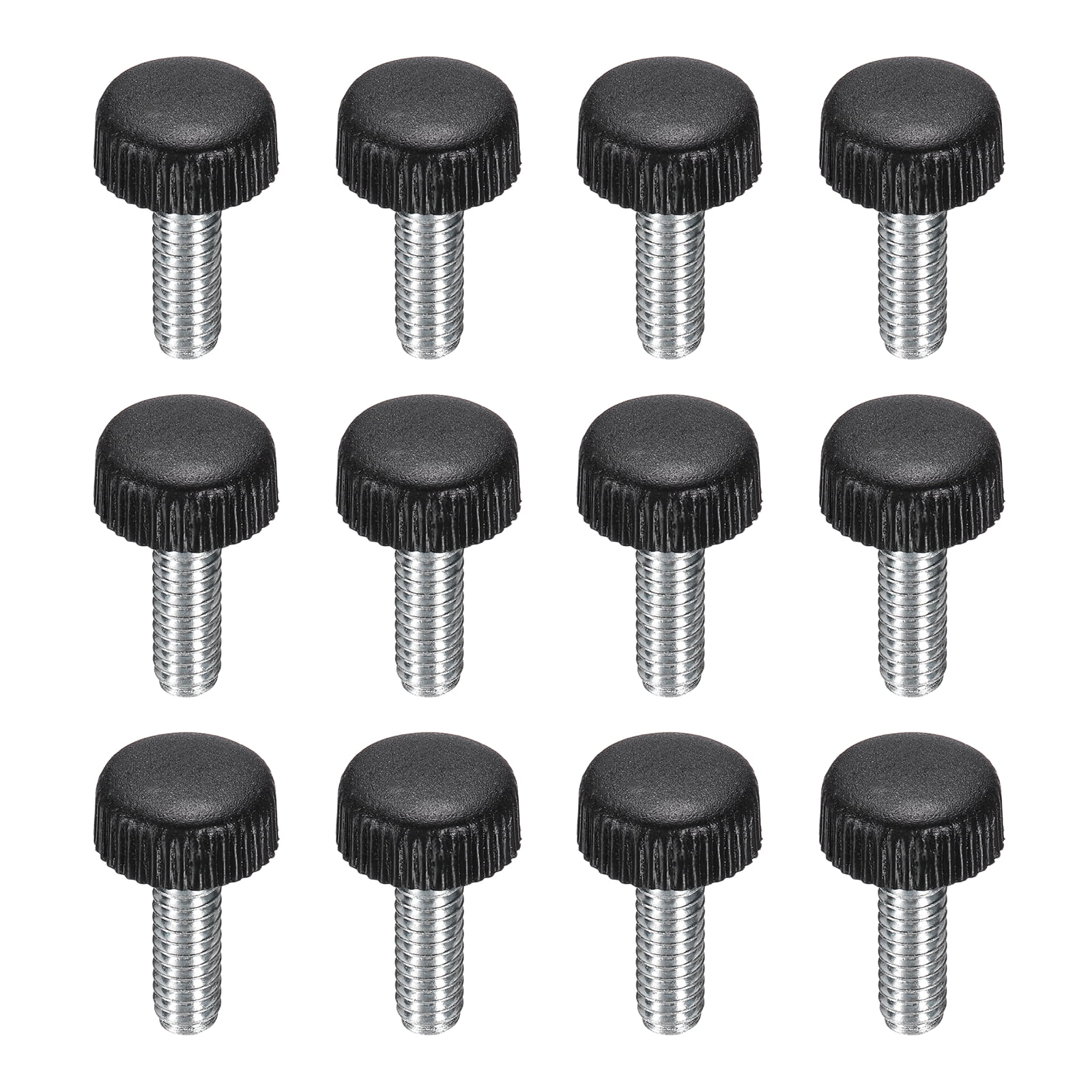 Uxcell 12 Pack Knurled Clamping Knobs, 1/4"-20 UNC 0.75" Threaded Stud ...