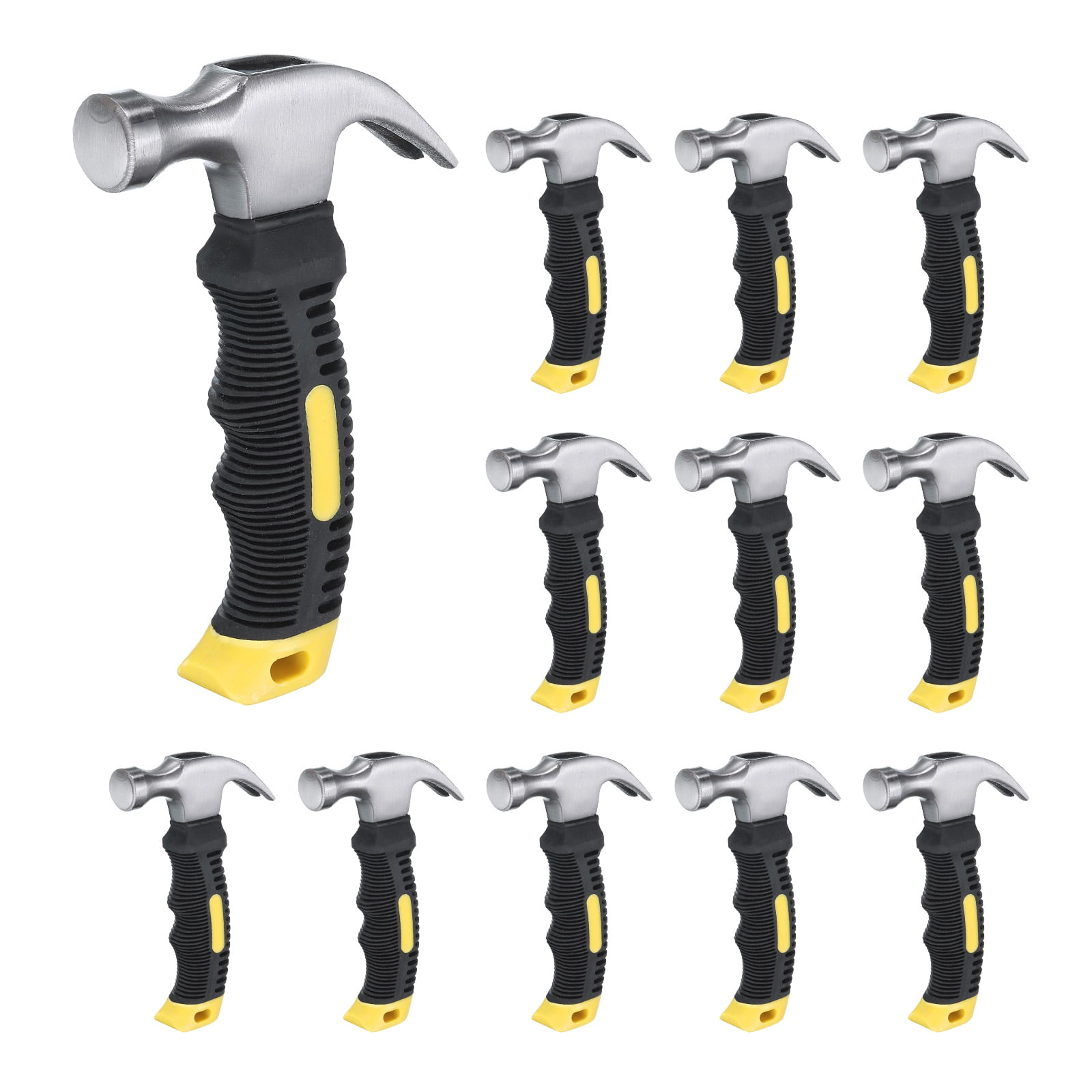 Uxcell 12 Pack 9 Oz Stubby Claw Hammer Small Mini Forged Steel Rip Claw Nail Hammer Small ...