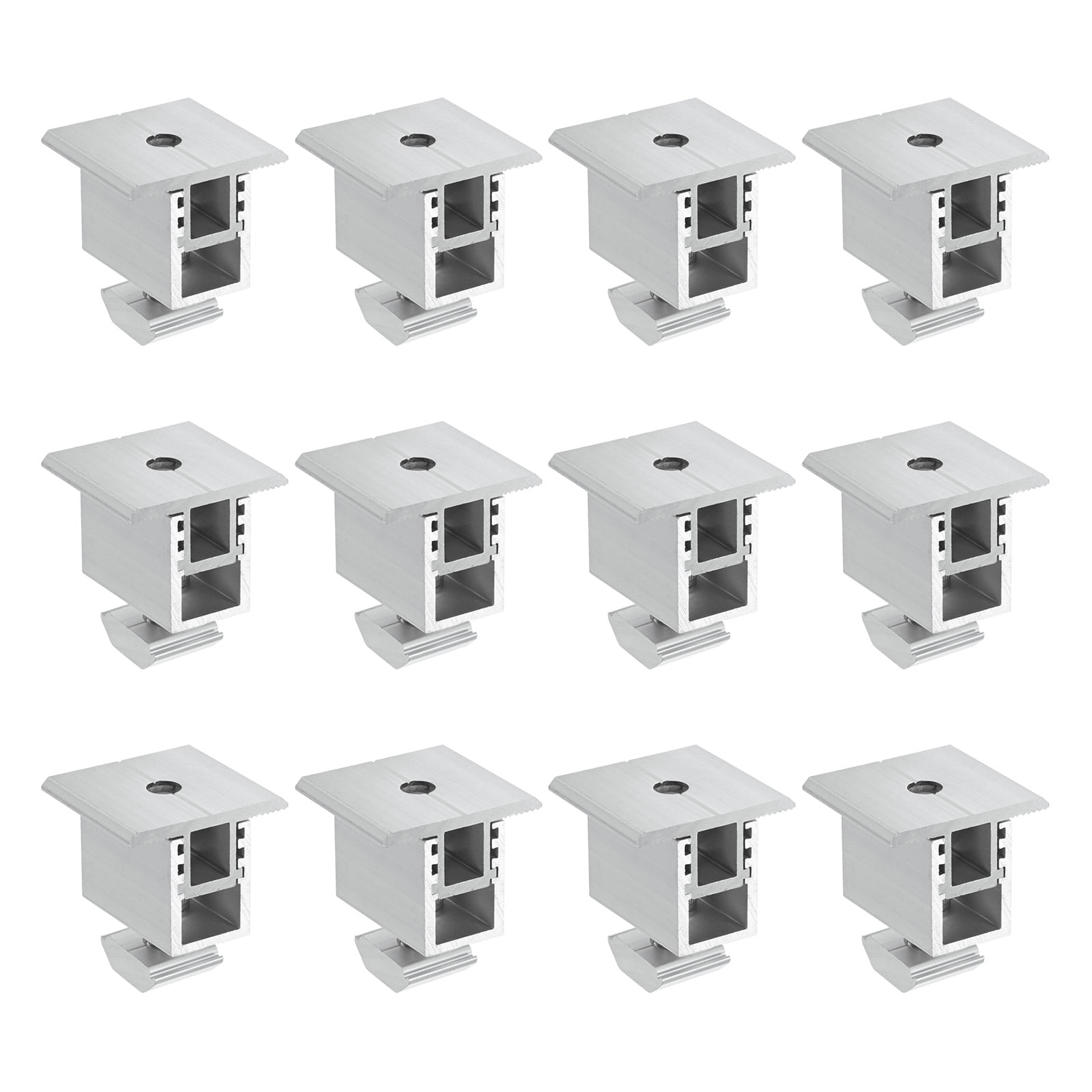 Uxcell 12-Pack Adjustable Solar Middle Clamps 30-50mm PV Panel Bracket ...