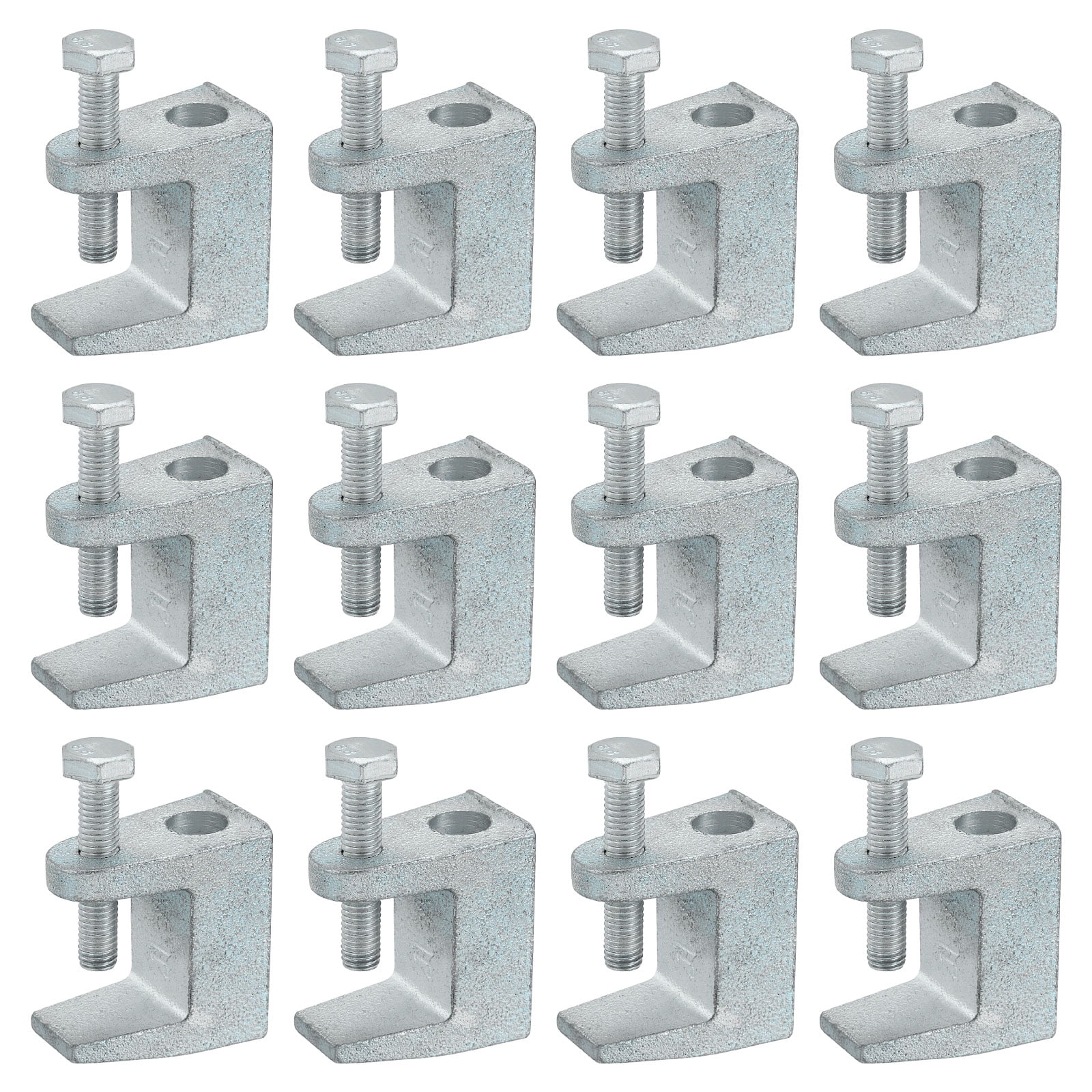 Uxcell 12 Pack Beam Clamp, 1.38 Inch Wide Jaw Opening C Clamps Metal ...